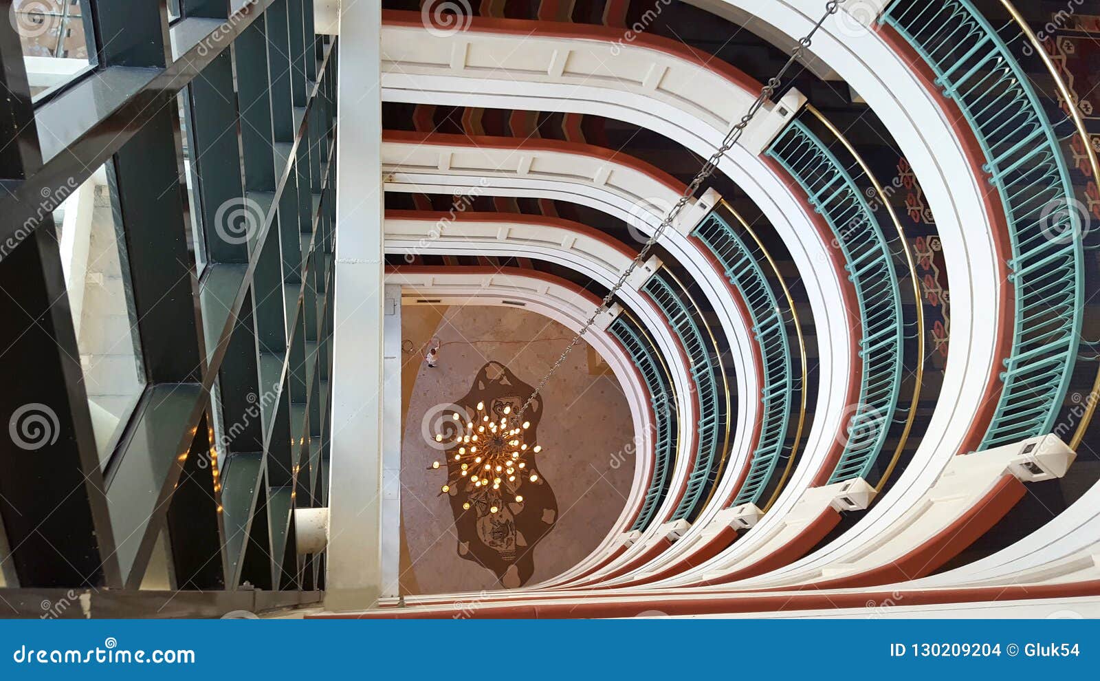 Atrium in the Hotel Lobby Passing through Many Floors Stock Photo ...