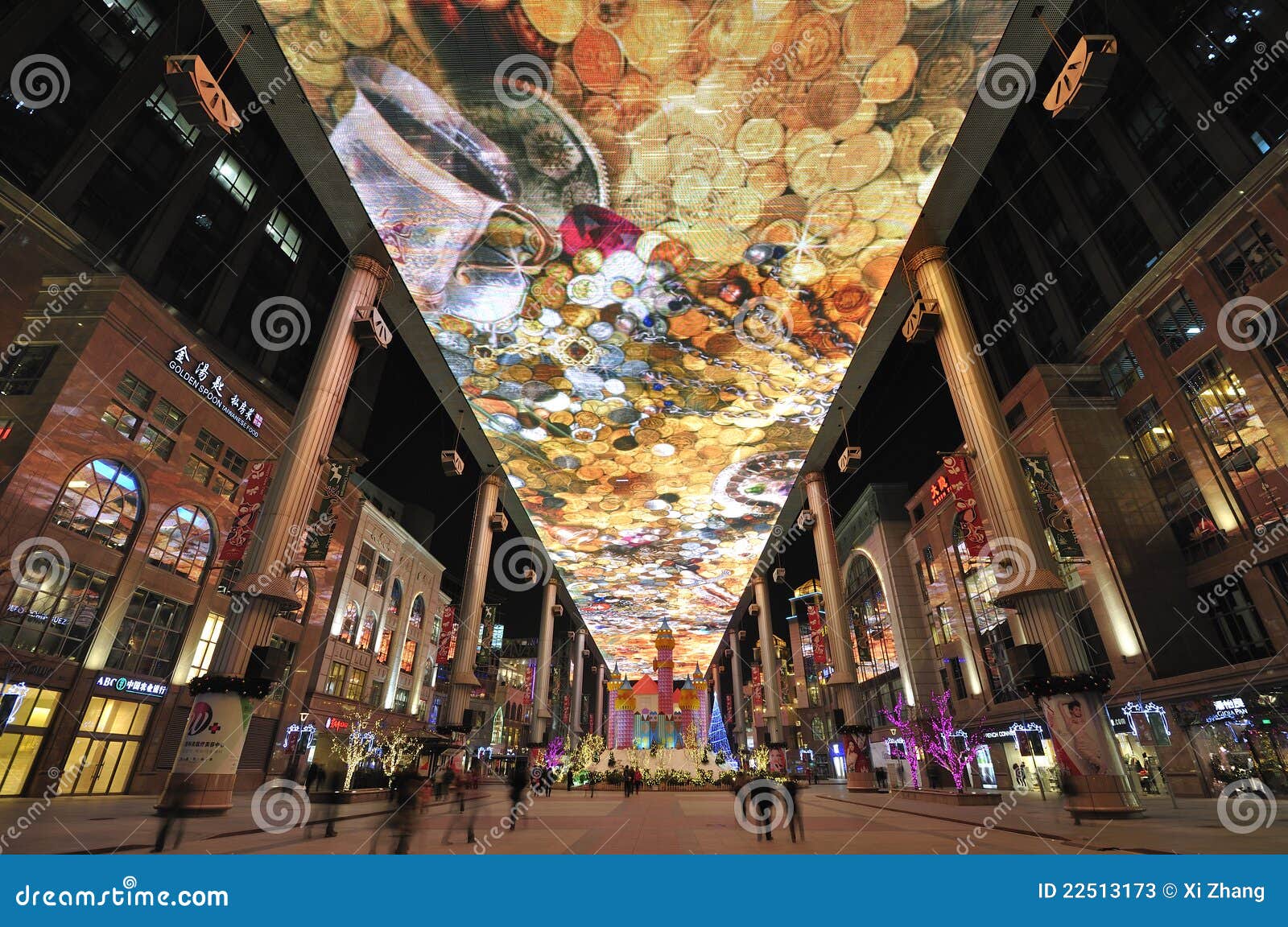 Atrium, Inside View of Shopping Mall Editorial Stock Photo - Image of ...