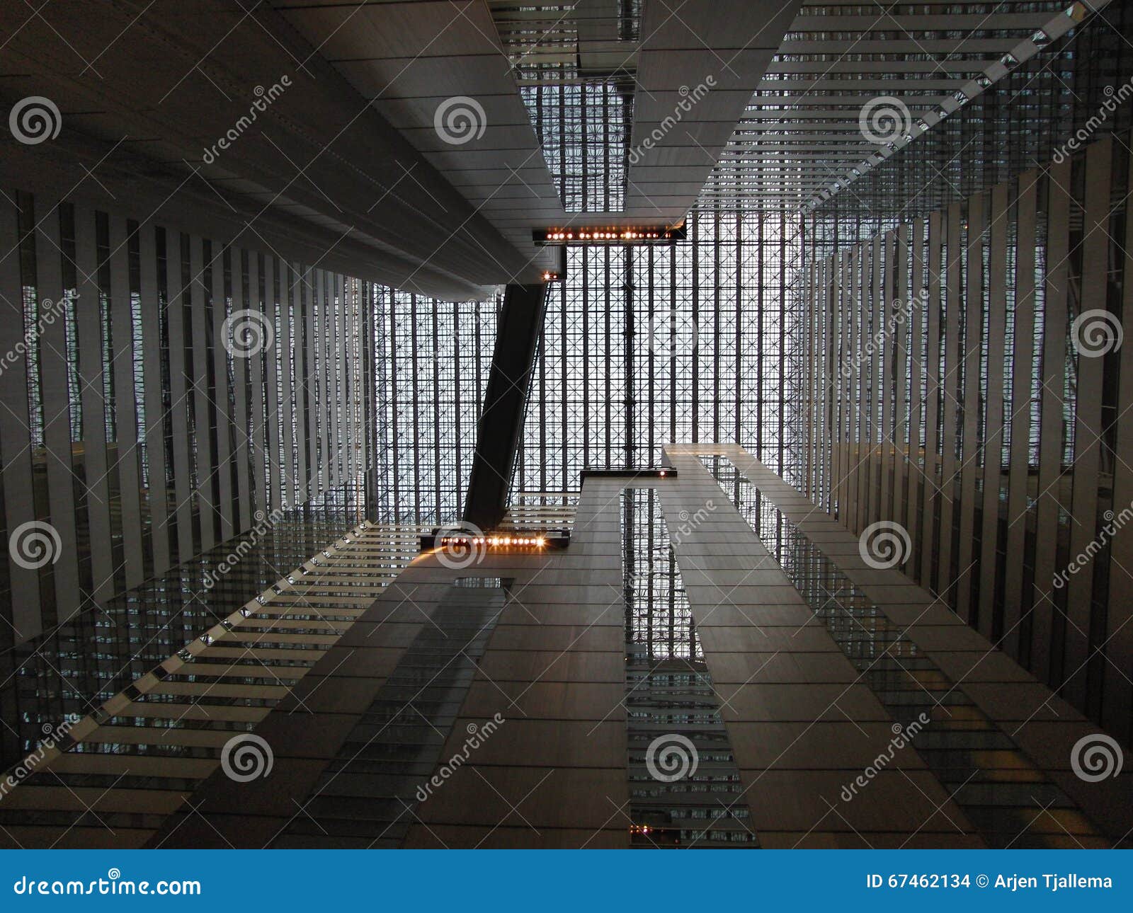 Atrium looking upwards stock photo. Image of bridge, architecture ...