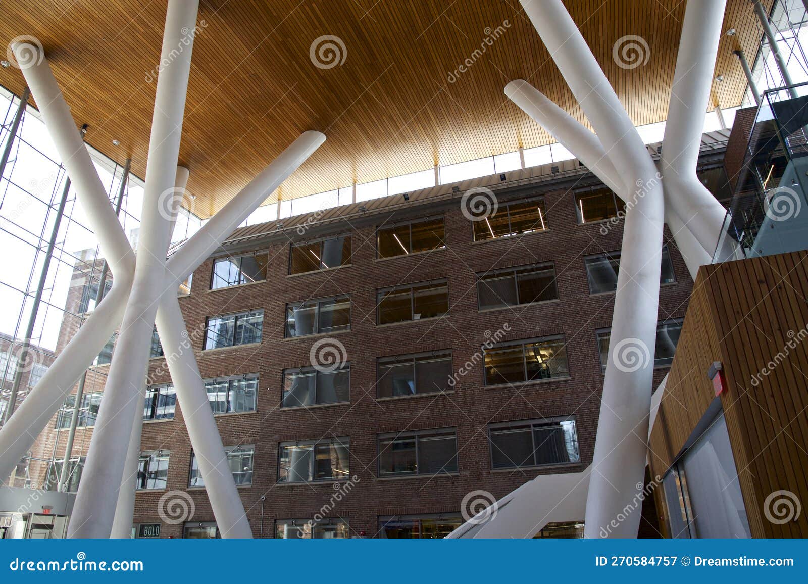 Atrium of the Modern Office Building, Toronto, Canada Stock Image ...