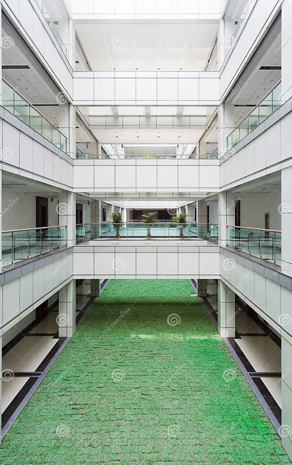 Atrium in an Office Building Stock Image - Image of contemporary ...