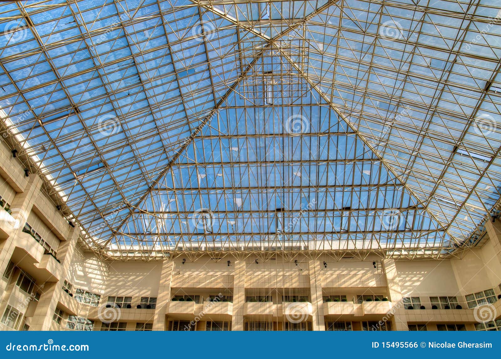 Atrium roof stock photo. Image of skylight, indoors, light - 15495566