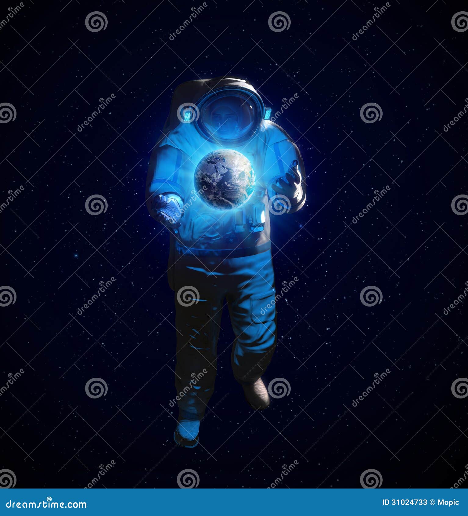 An atronaut in space stock image. Image of aero, mission - 31024733