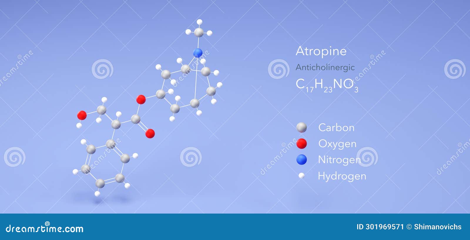 Atropine Molecule, Molecular Structures, Tropane Alkaloid, 3d Model ...
