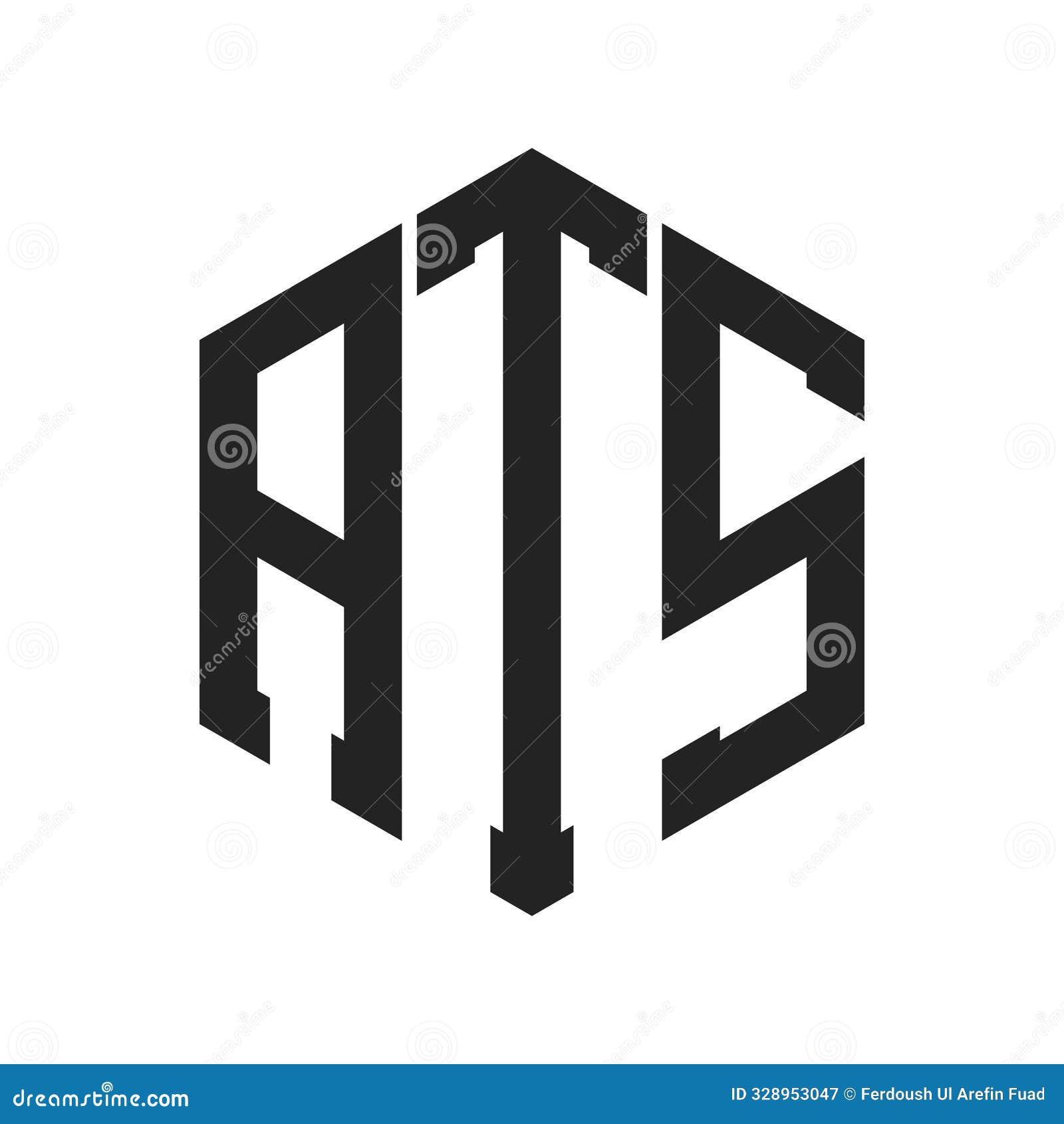 ATS Logo Design. Initial Letter ATS Monogram Logo Using Hexagon Shape ...