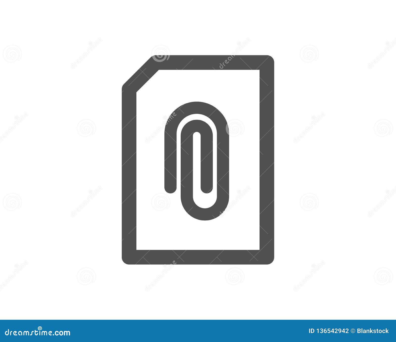 Attach Document Icon. File Sign. Vector Stock Vector - Illustration of ...