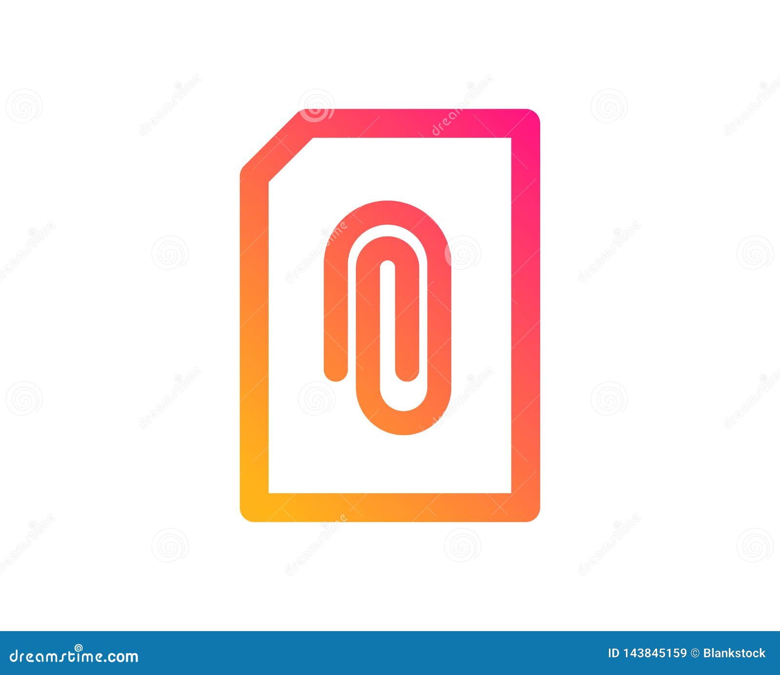 Attach Document Icon. File Sign. Vector Stock Vector - Illustration of ...