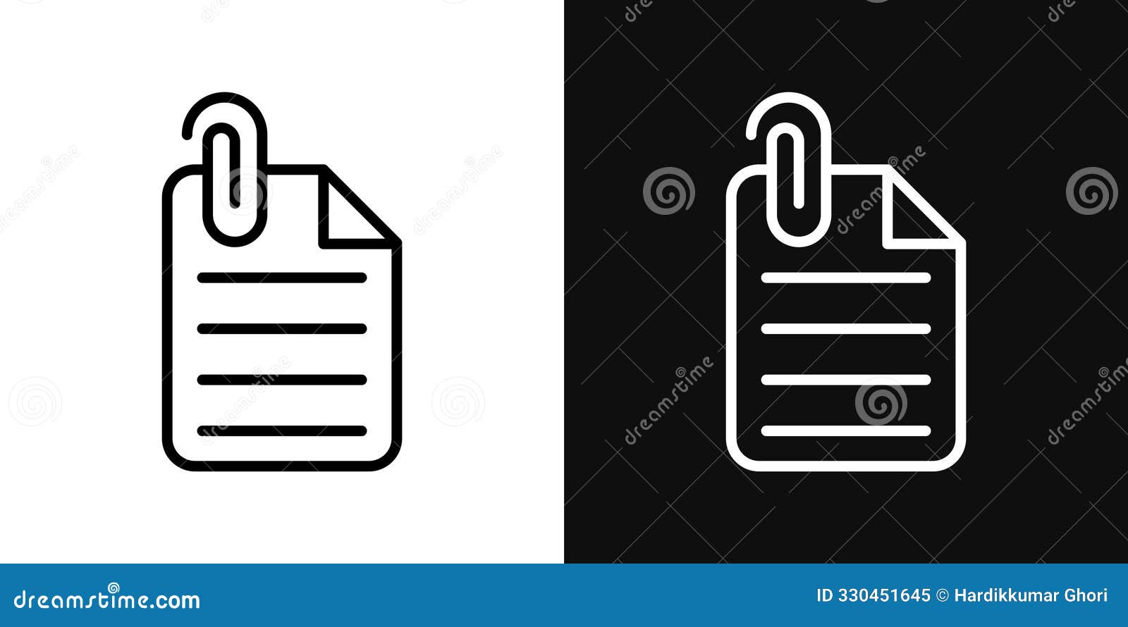 Attach document icon stock vector. Illustration of file - 330451645