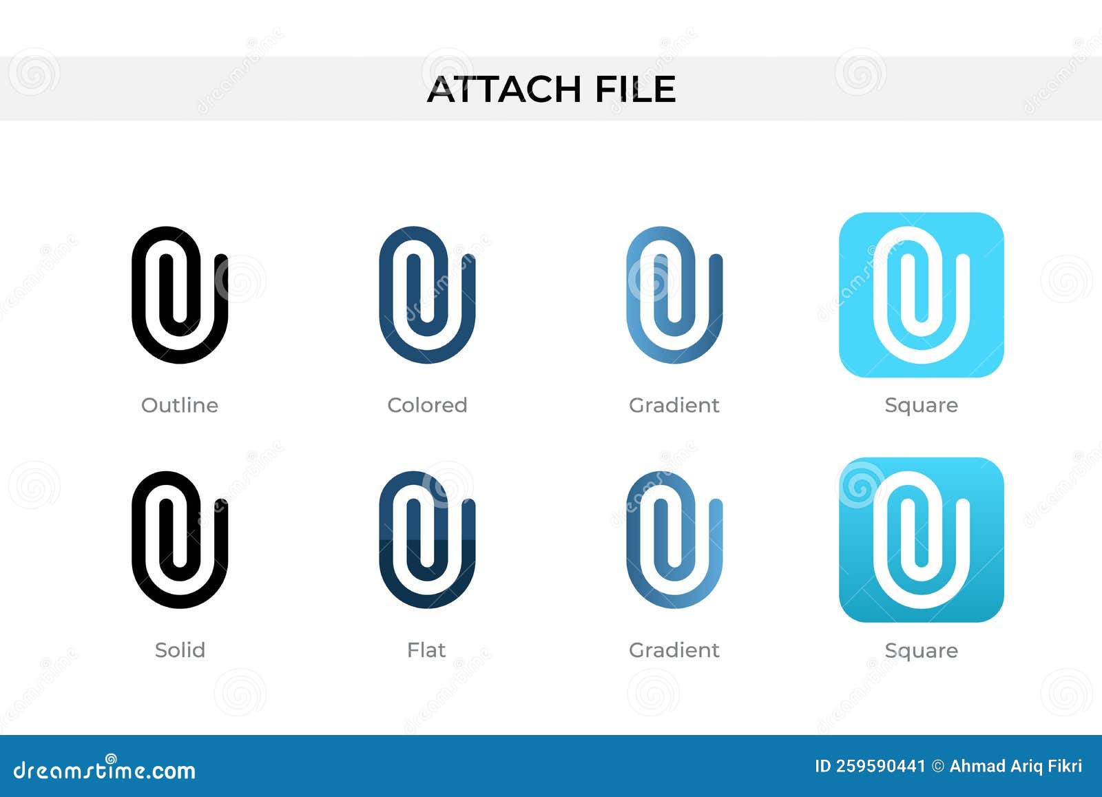 Attach File Icon in Different Style. Attach File Vector Icons Designed ...
