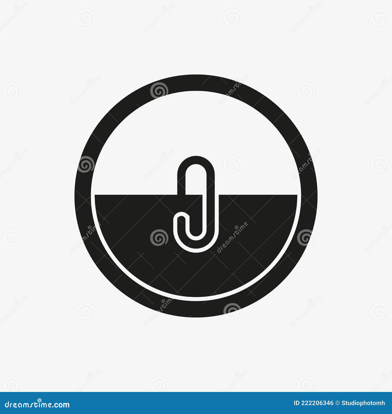 Attach File Icon for Web and Mobile UI Design. Paper Clip Symbol Stock ...
