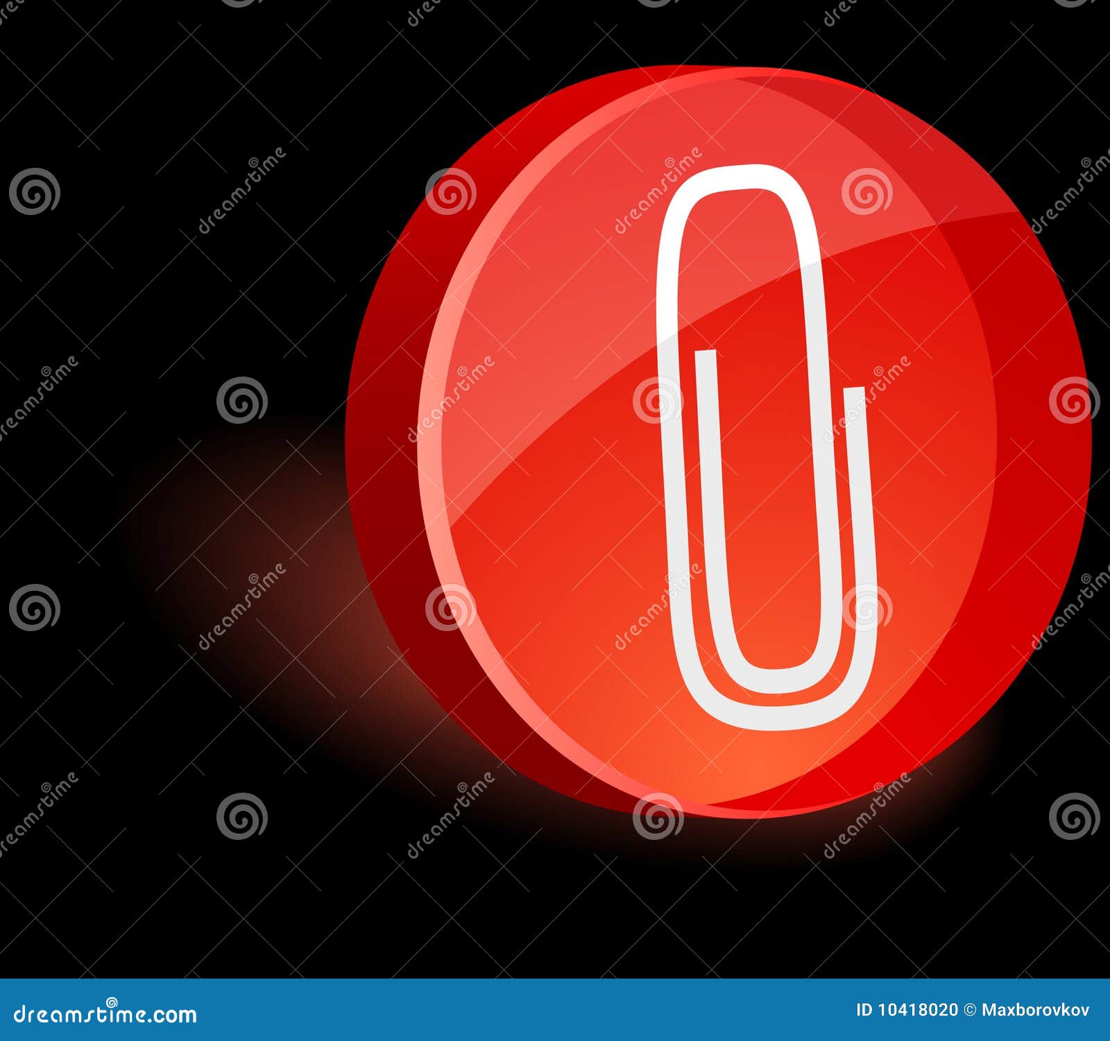 Attach Icon. stock vector. Illustration of black, shadow - 10418020