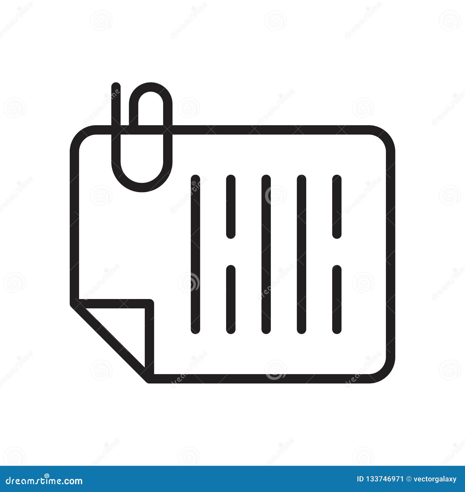 Attach Icon Vector Sign and Symbol Isolated on White Background Stock ...