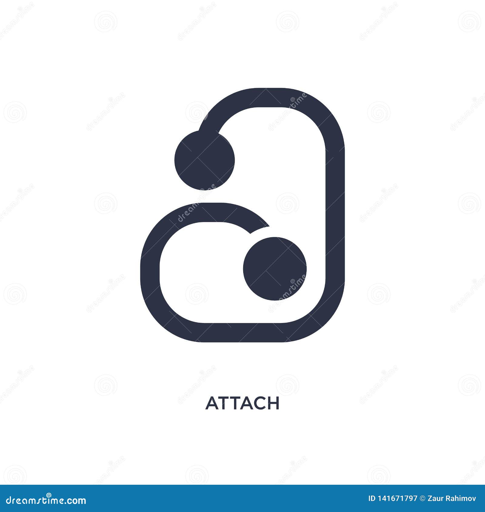 Attach Icon on White Background. Simple Element Illustration from ...