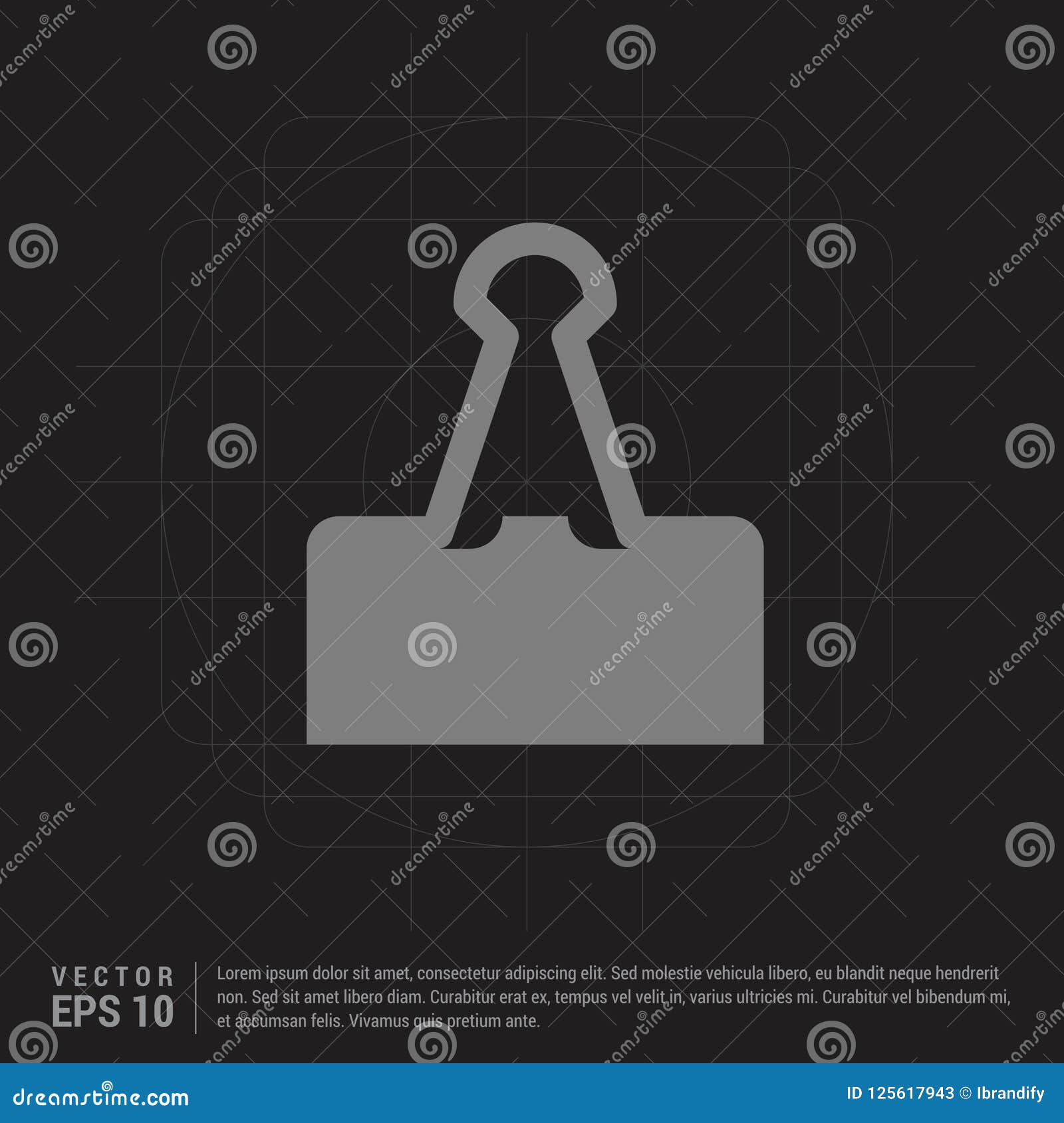 Attach Paper Icon - Black Creative Background Stock Vector ...