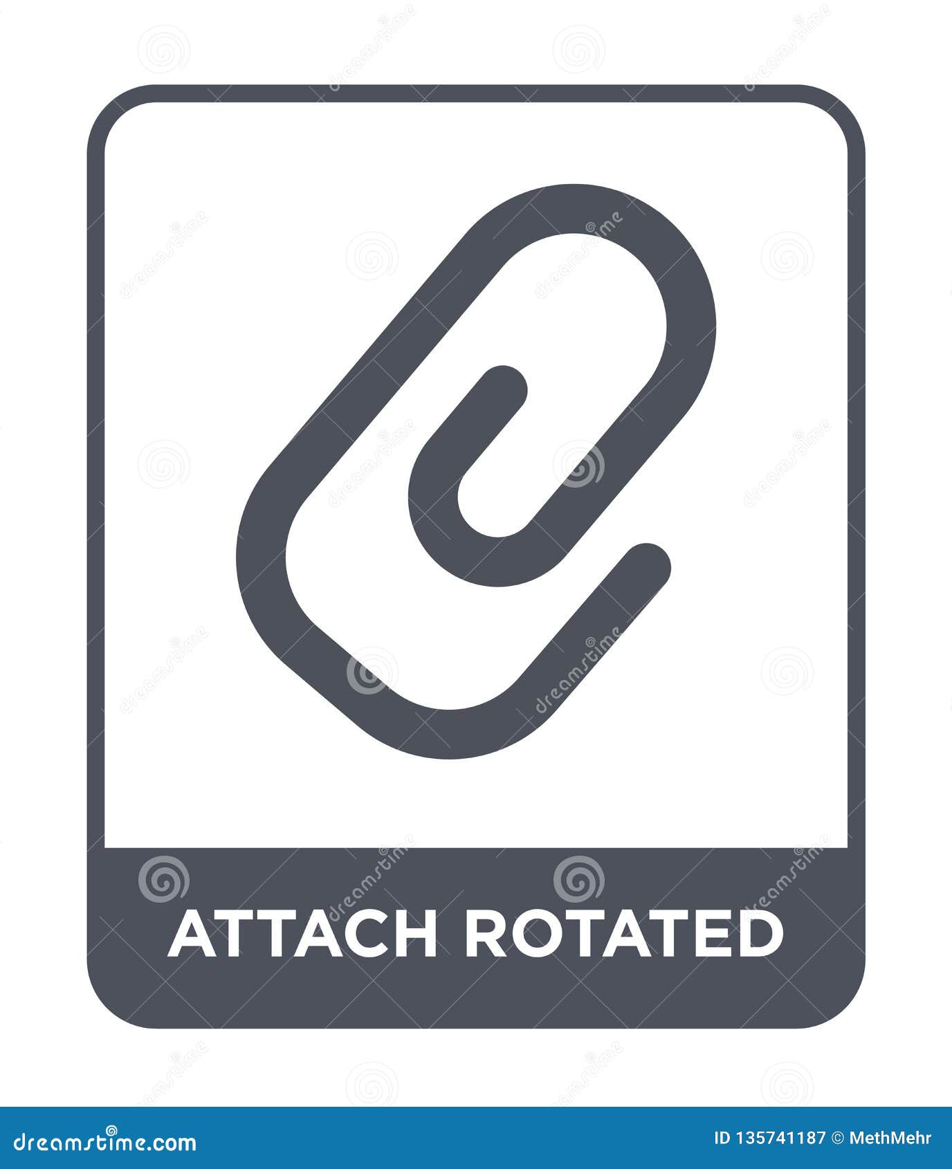 Attach Rotated Icon in Trendy Design Style. Attach Rotated Icon ...