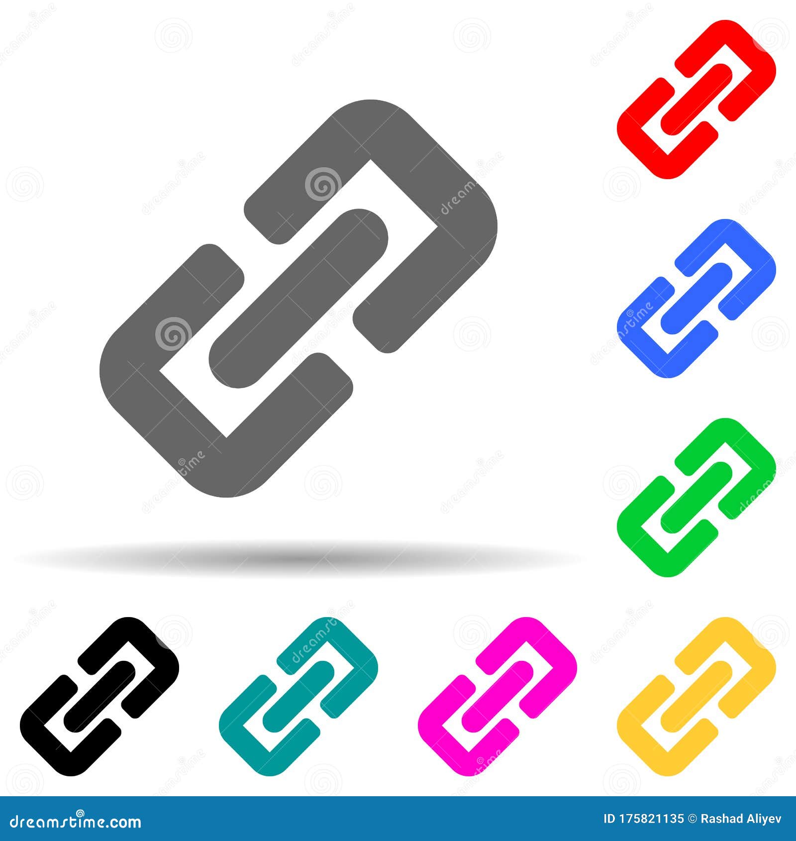 Attach Sign Multi Color Style Icon. Simple Thin Line, Outline Vector of ...