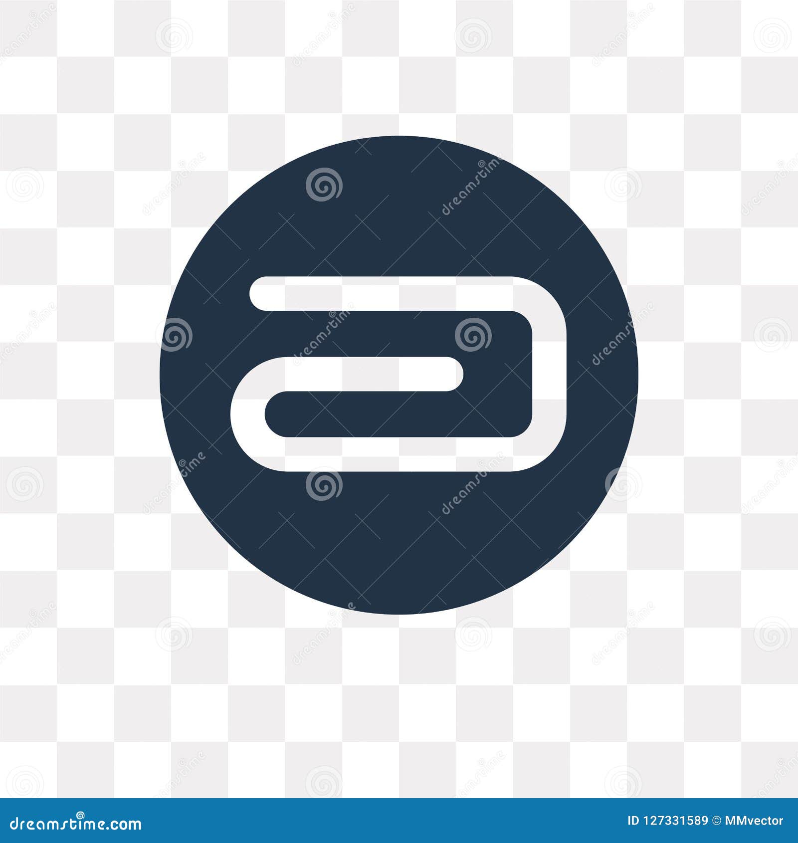 Attach Vector Icon Isolated on Transparent Background, Attach T Stock ...