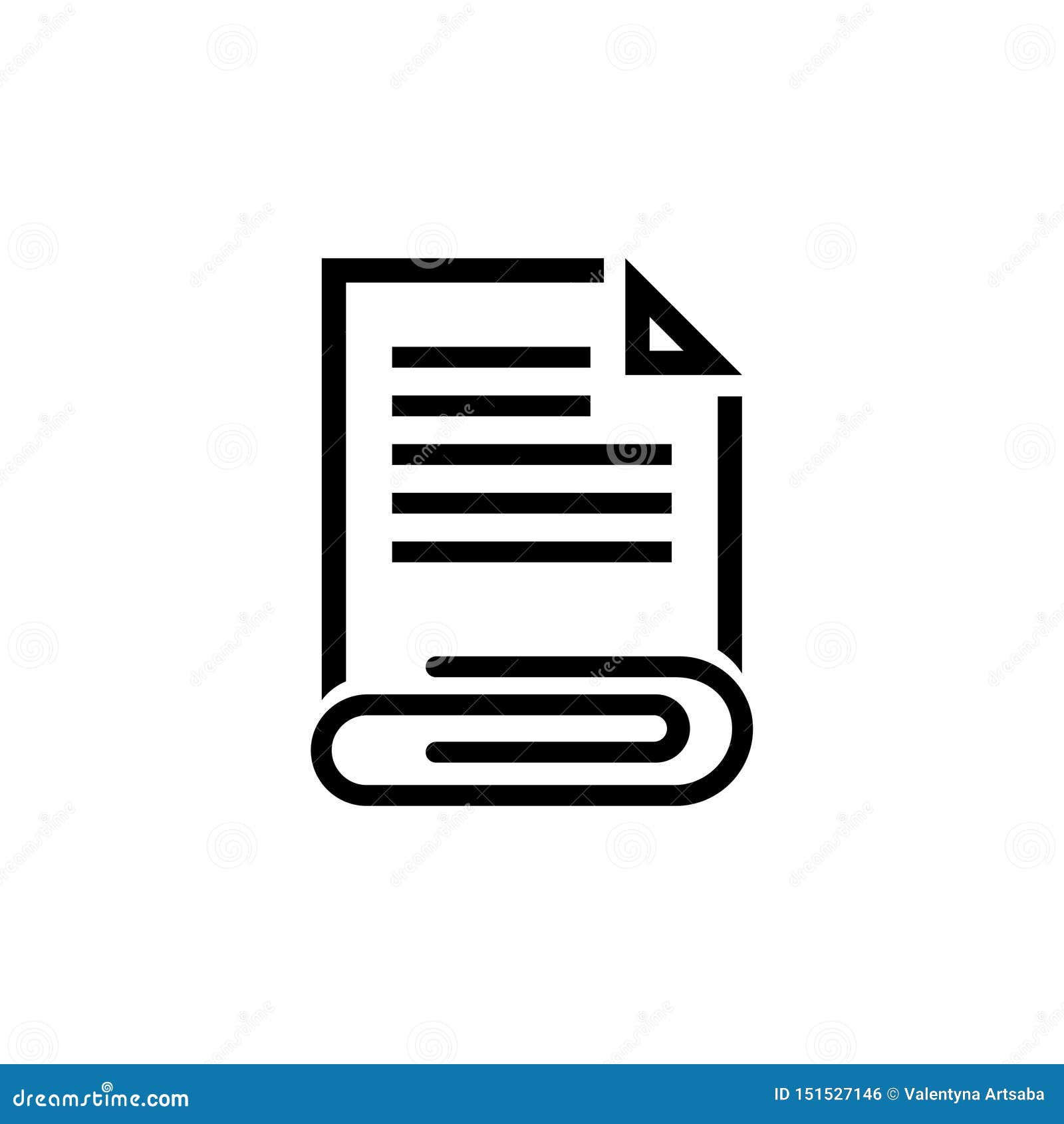 Attached Document, File and Clip Vector Icon Stock Illustration ...
