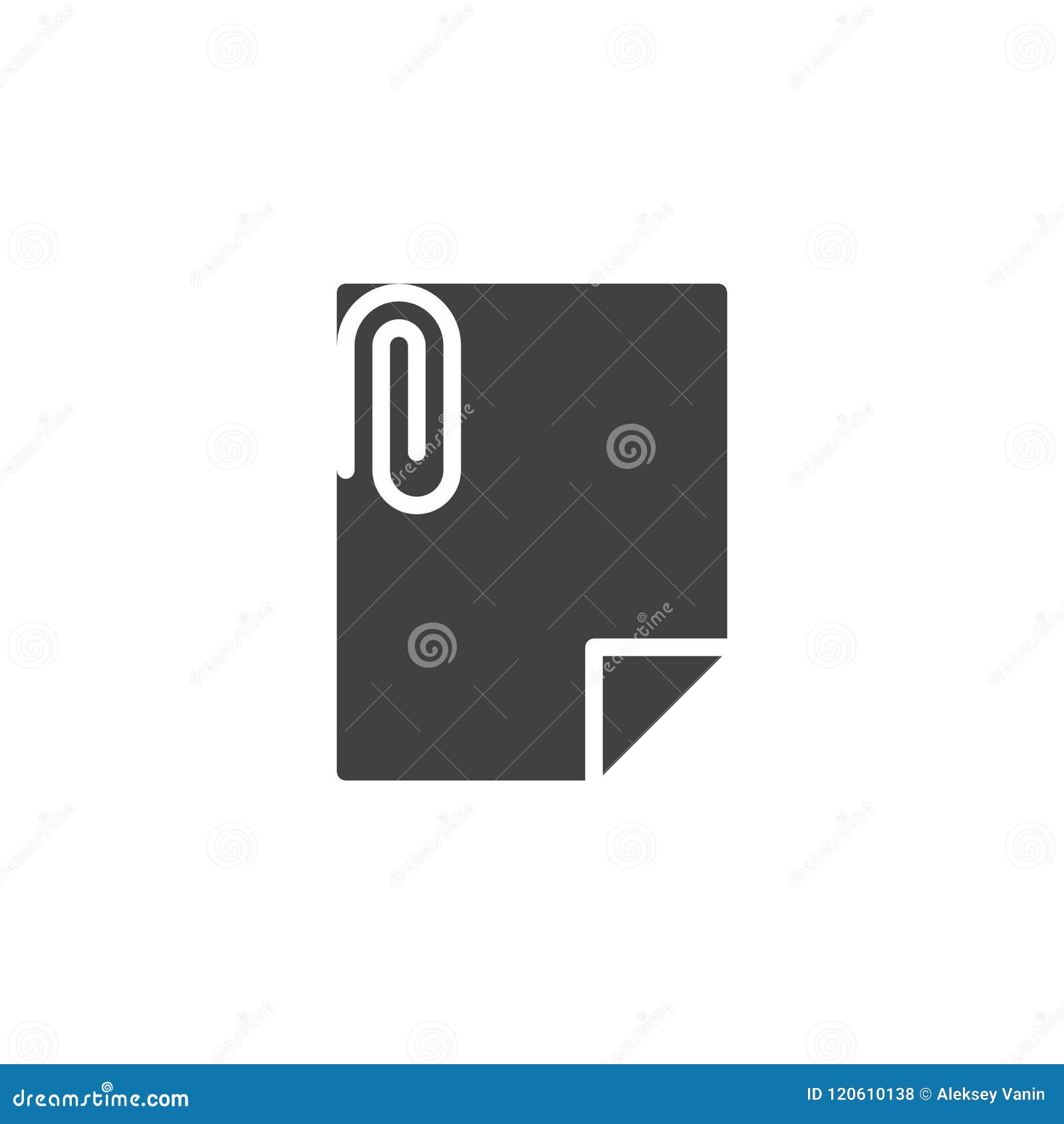 Attached file vector icon stock vector. Illustration of attach - 120610138