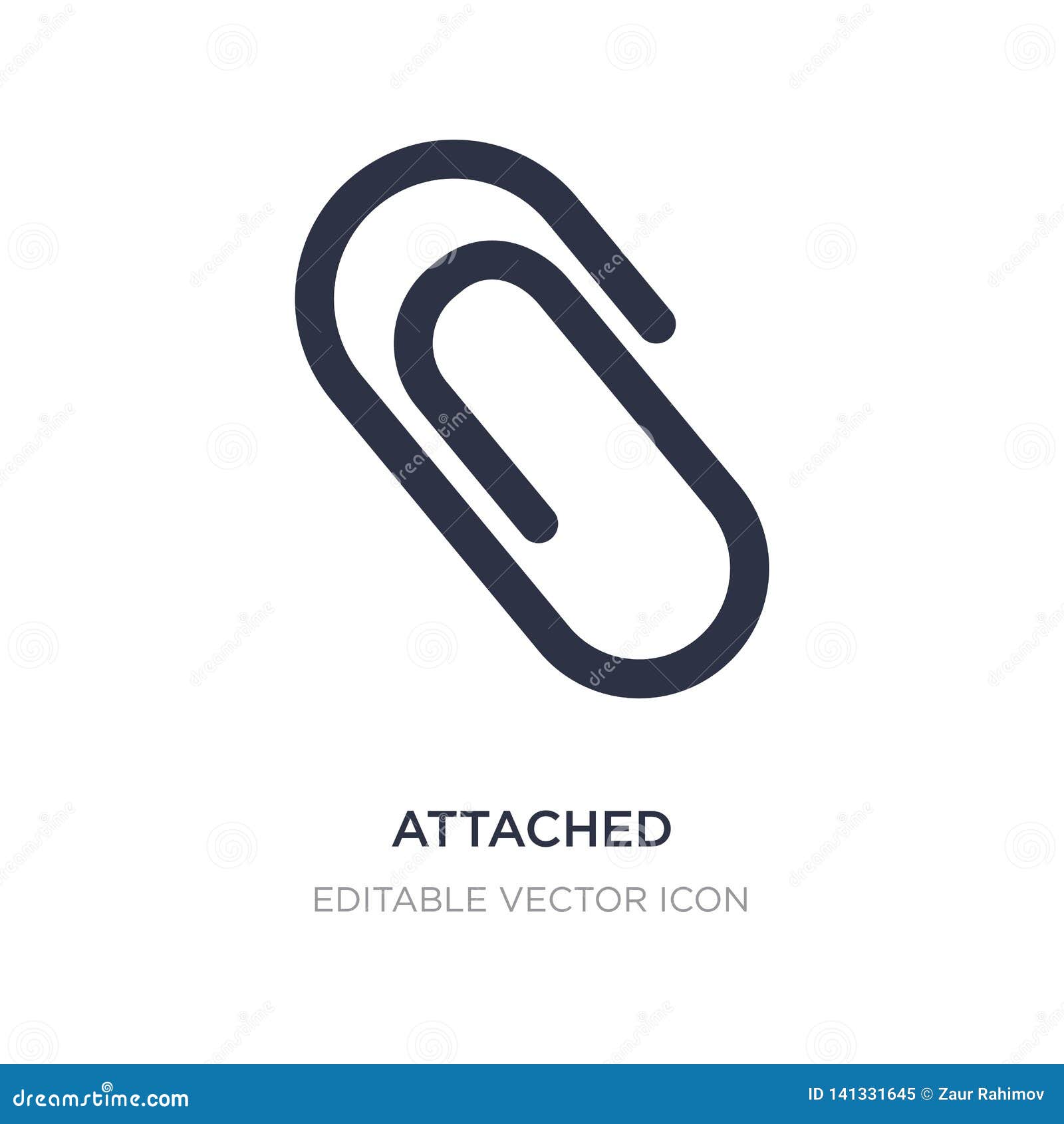 Attached Icon on White Background. Simple Element Illustration from ...