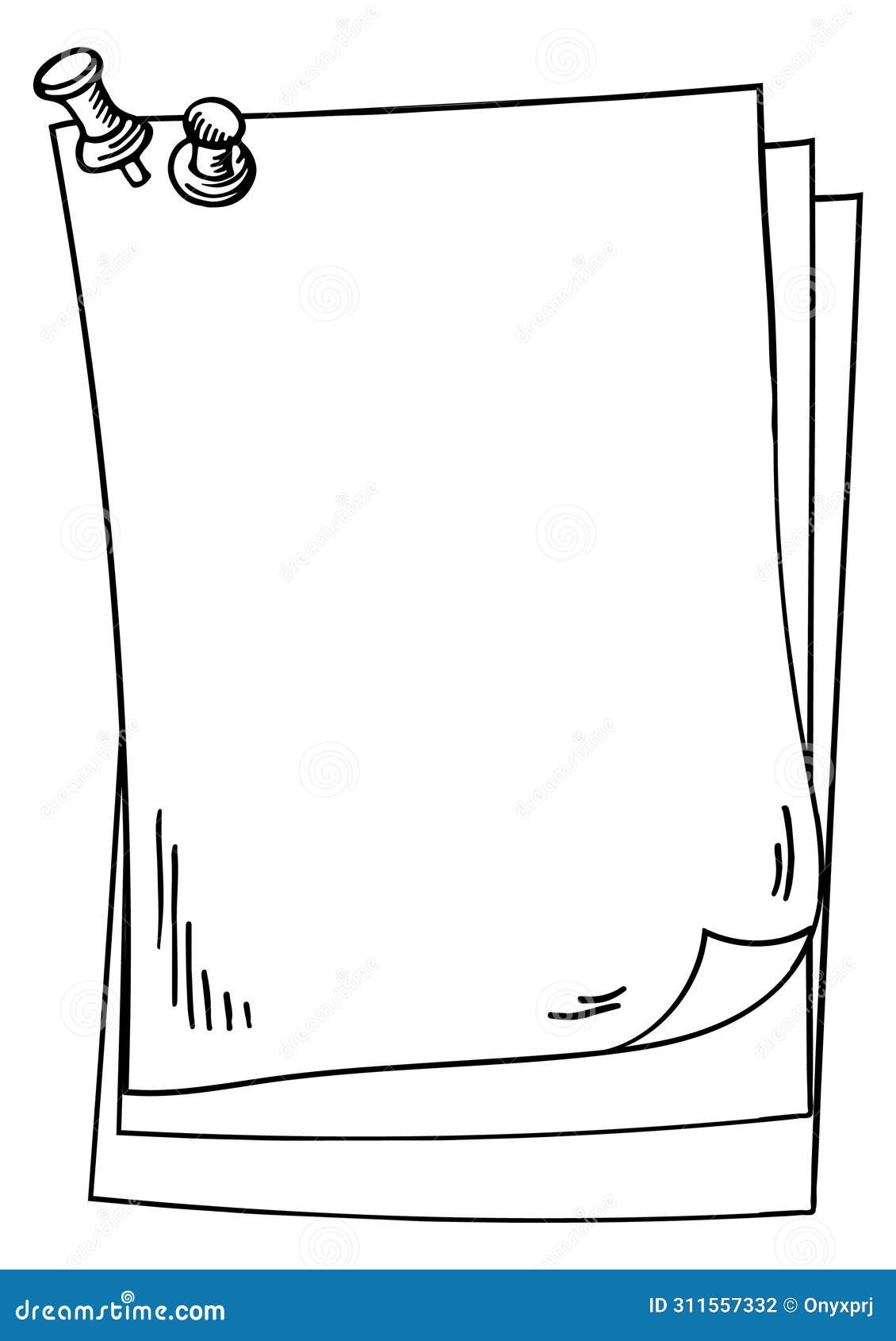 Doodle Note. Sketch Notebook, Memo Paper, Various Document. Hand Drawn ...