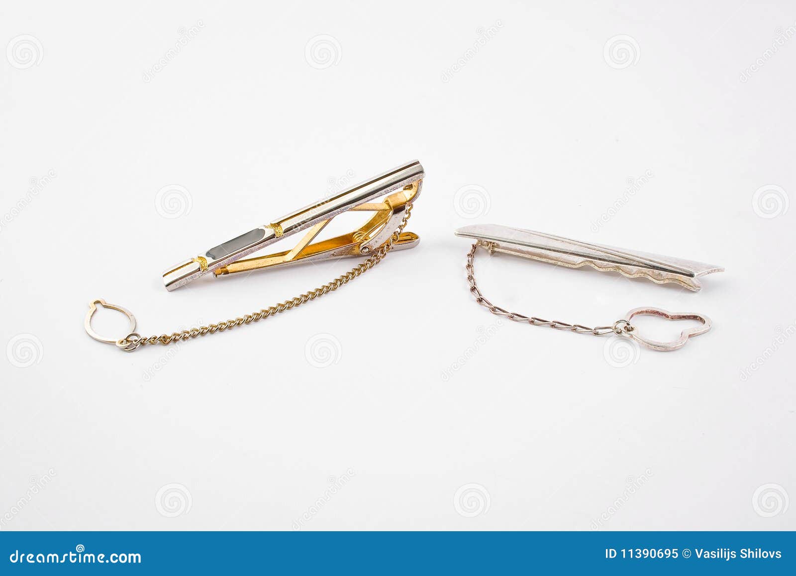 Attacher-clip deux image stock. Image du gris, mode, broche - 11390695