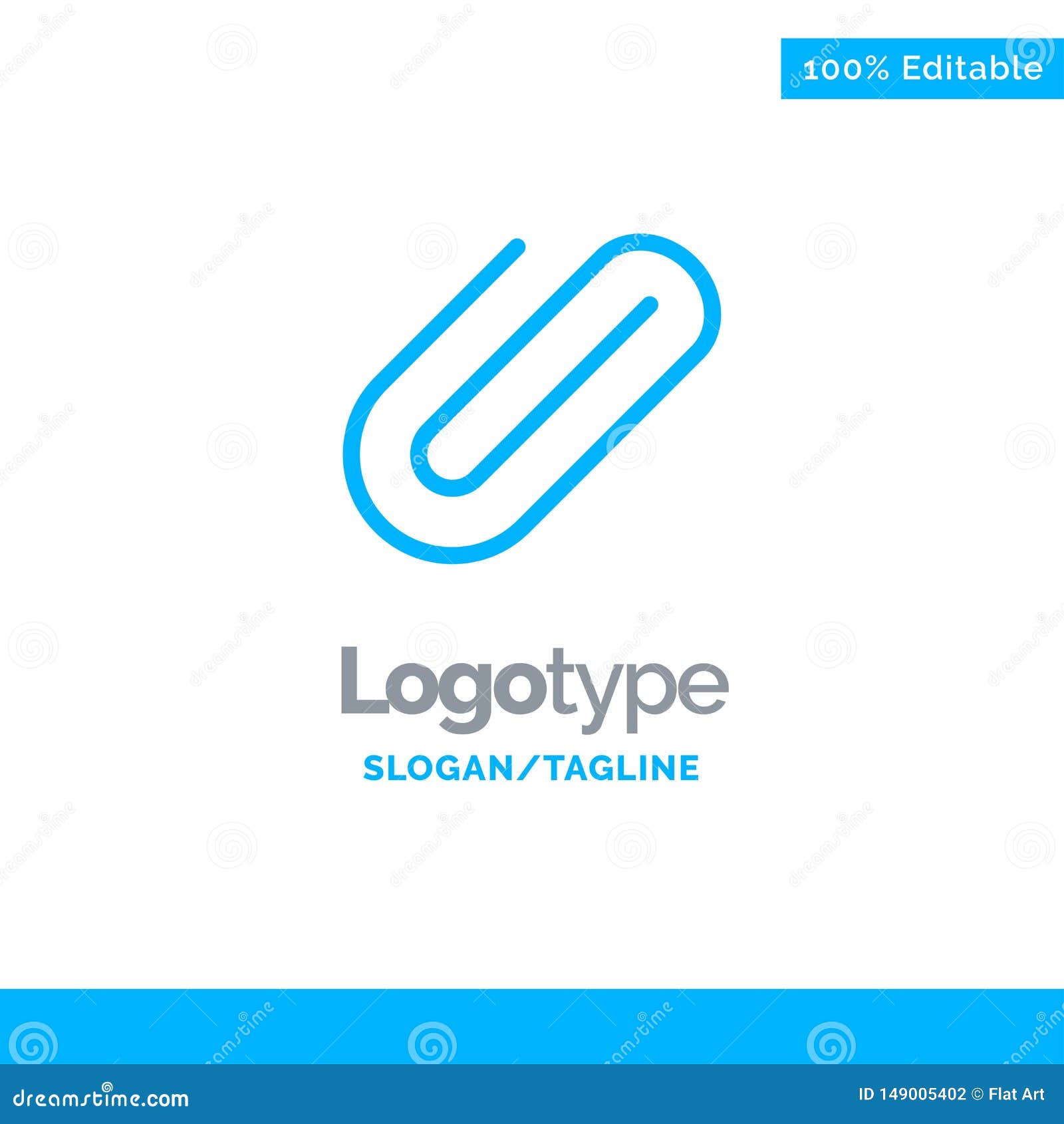 Attachment, Attach, Clip, Add Blue Solid Logo Template. Place for ...