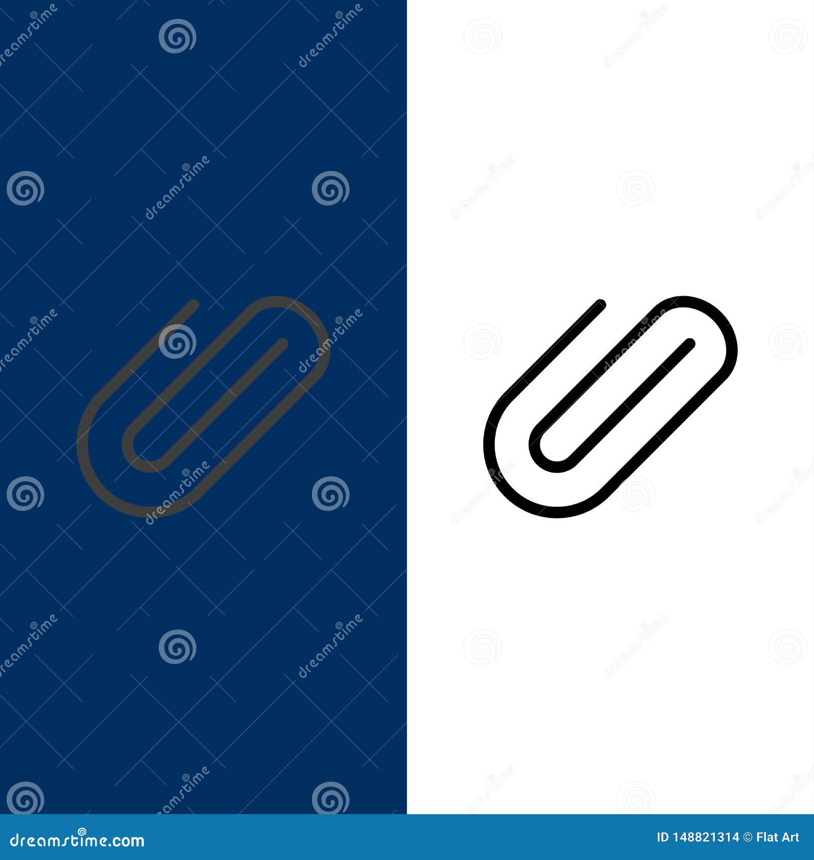 Attachment, Attach, Clip, Add Icons. Flat and Line Filled Icon Set ...