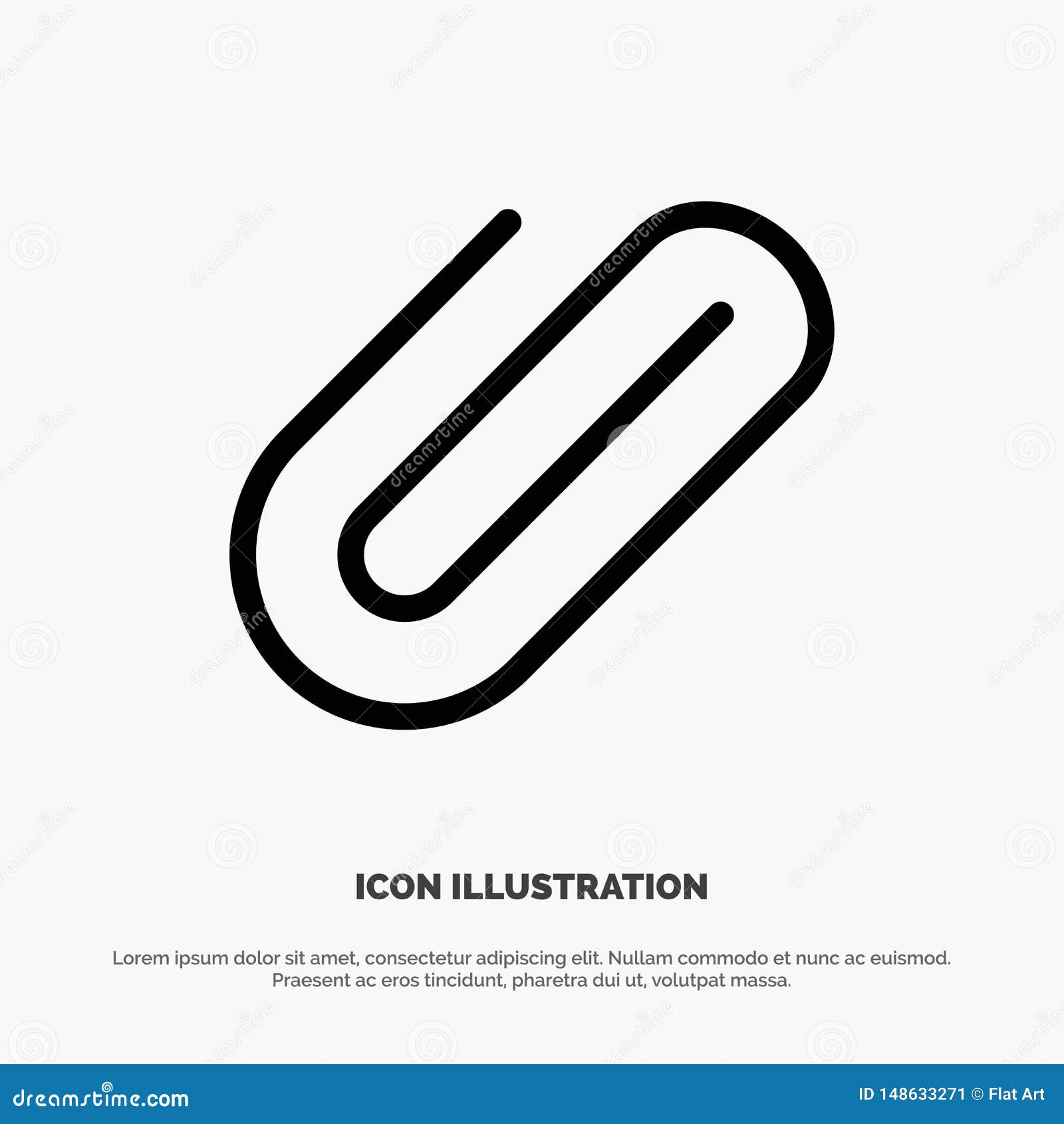 Attachment, Attach, Clip, Add Line Icon Vector Stock Vector ...
