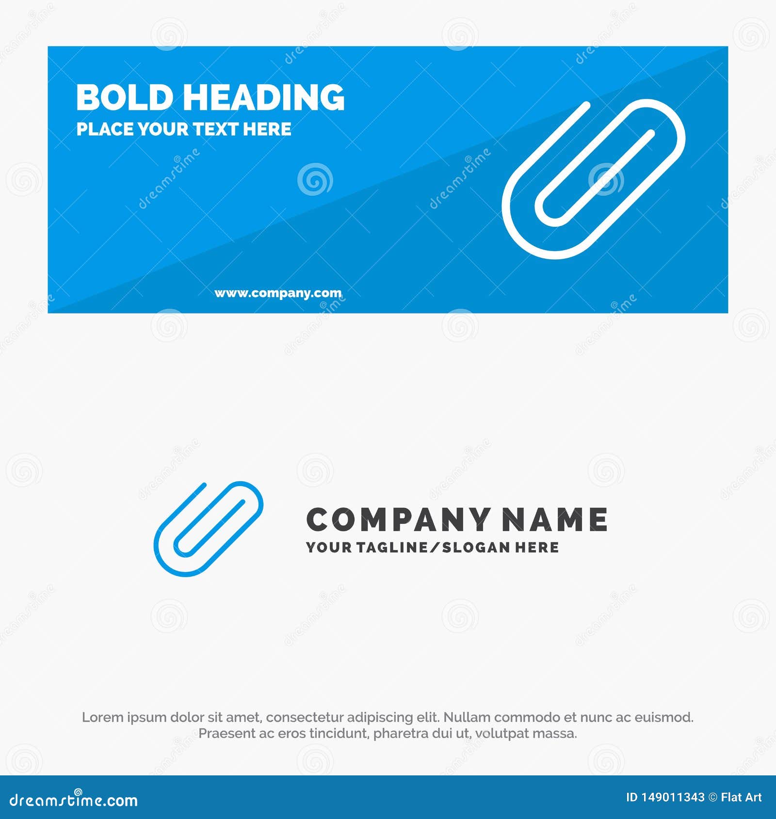 Attachment, Attach, Clip, Add SOlid Icon Website Banner and Business ...