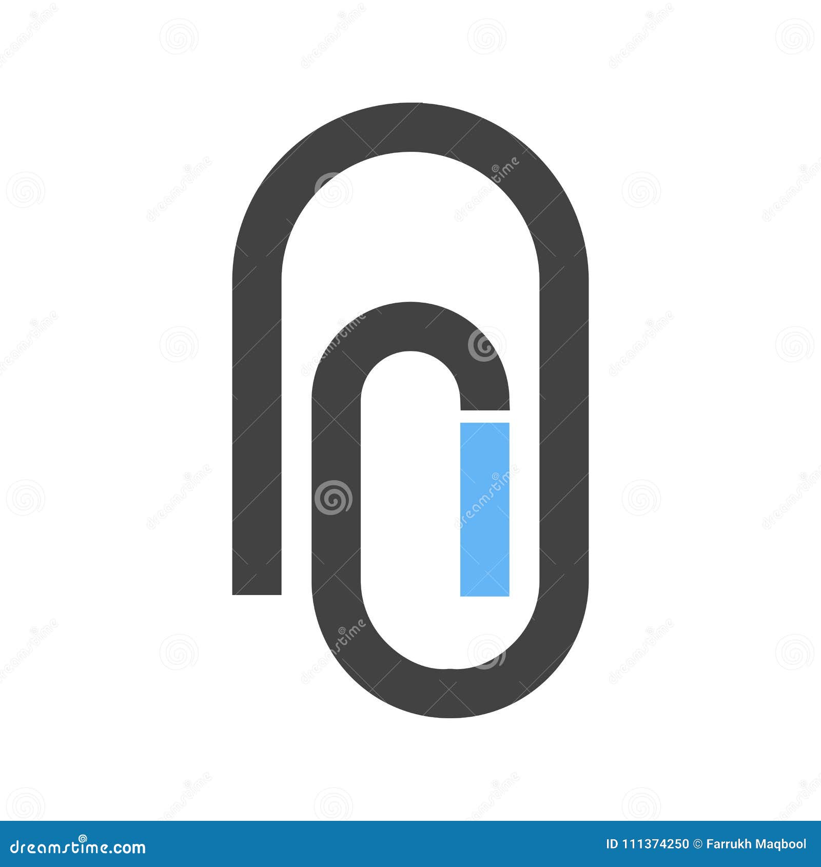 Attachment, attach, pdf stock vector. Illustration of message - 111374250