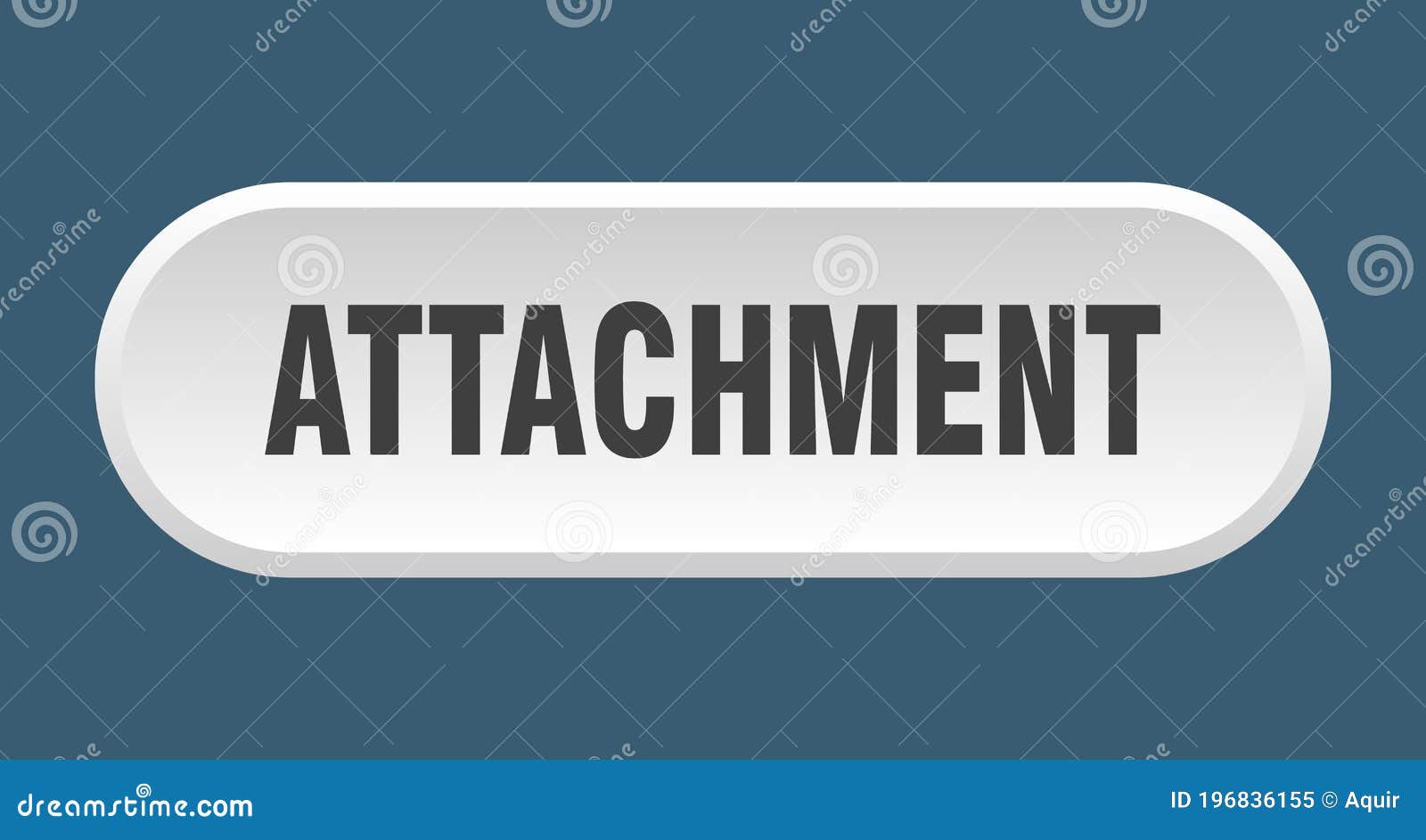 Attachment Button. Rounded Sign on White Background Stock Vector ...