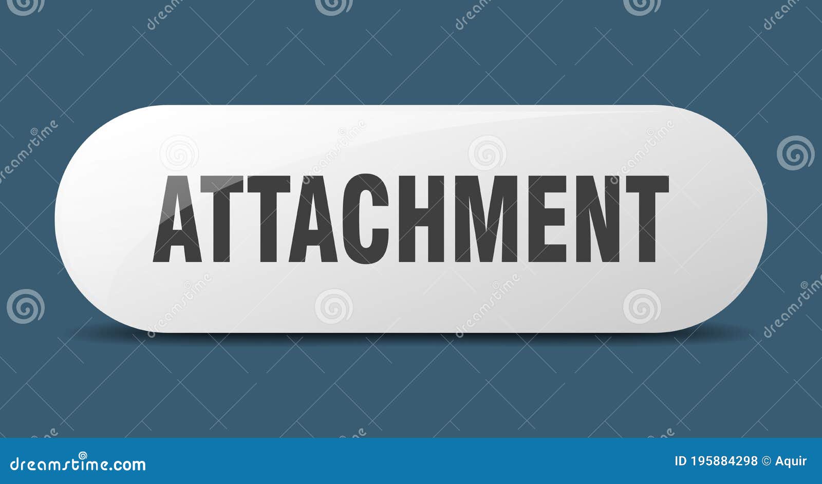 Attachment Button. Sticker. Banner. Rounded Glass Sign Stock Vector ...