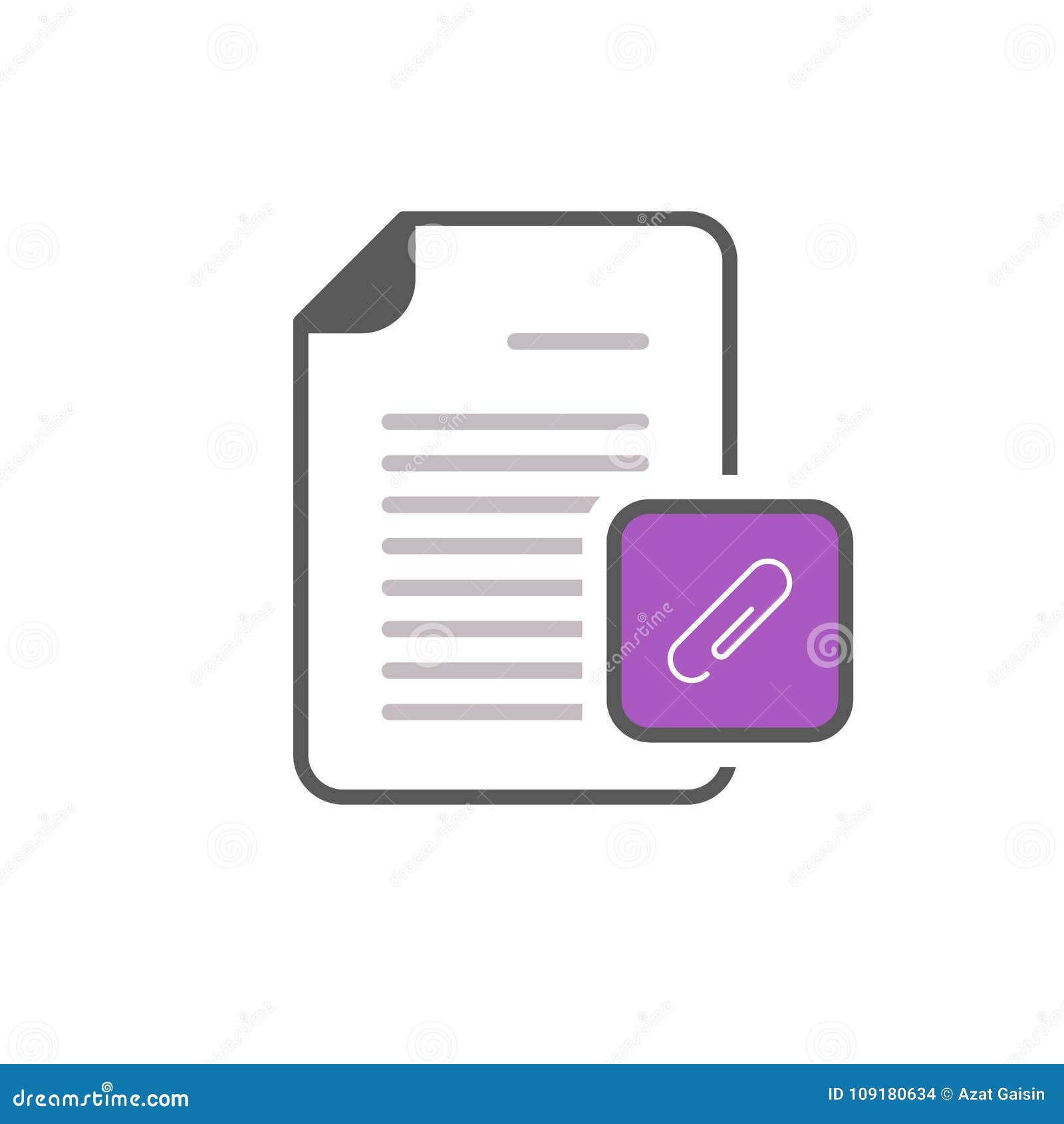 Attachment Document File Page Paper Clip Icon Stock Vector ... Attachment Document File Page Paper Clip Icon Stock Vector ...