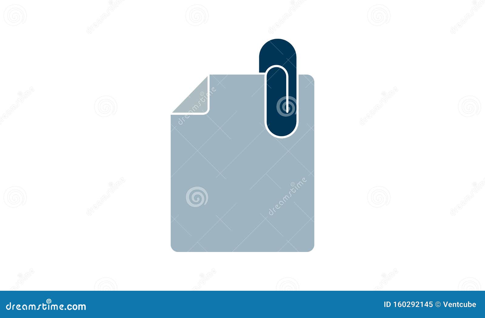 Attachment Document Icon Vector Concept Illustration for Design. Stock ...