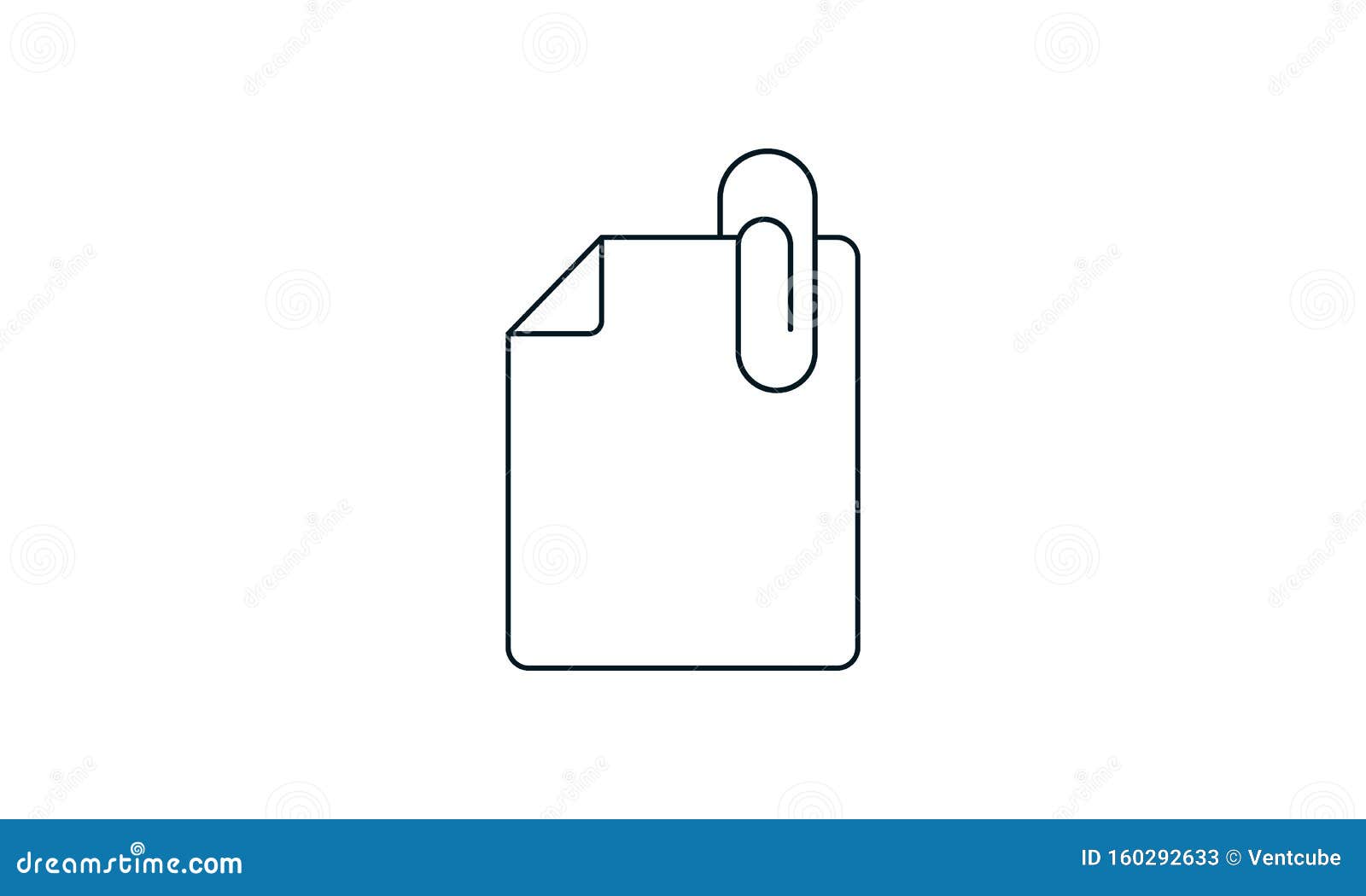 Attachment Document Icon Vector Concept Illustration for Design. Stock ...