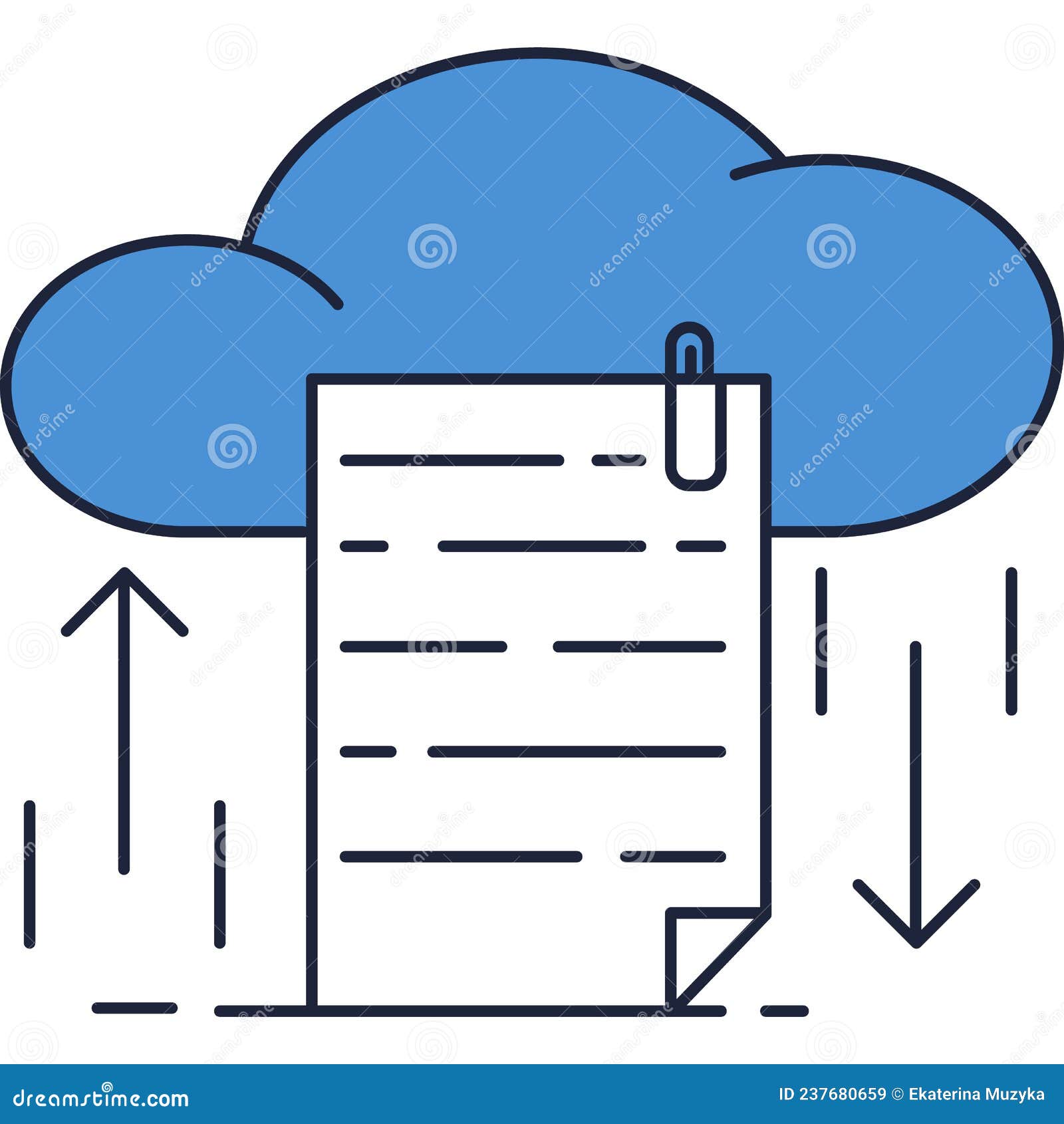Etl As File Extract Transform Load Procedure Explanation Outline Diagram Vector Illustration