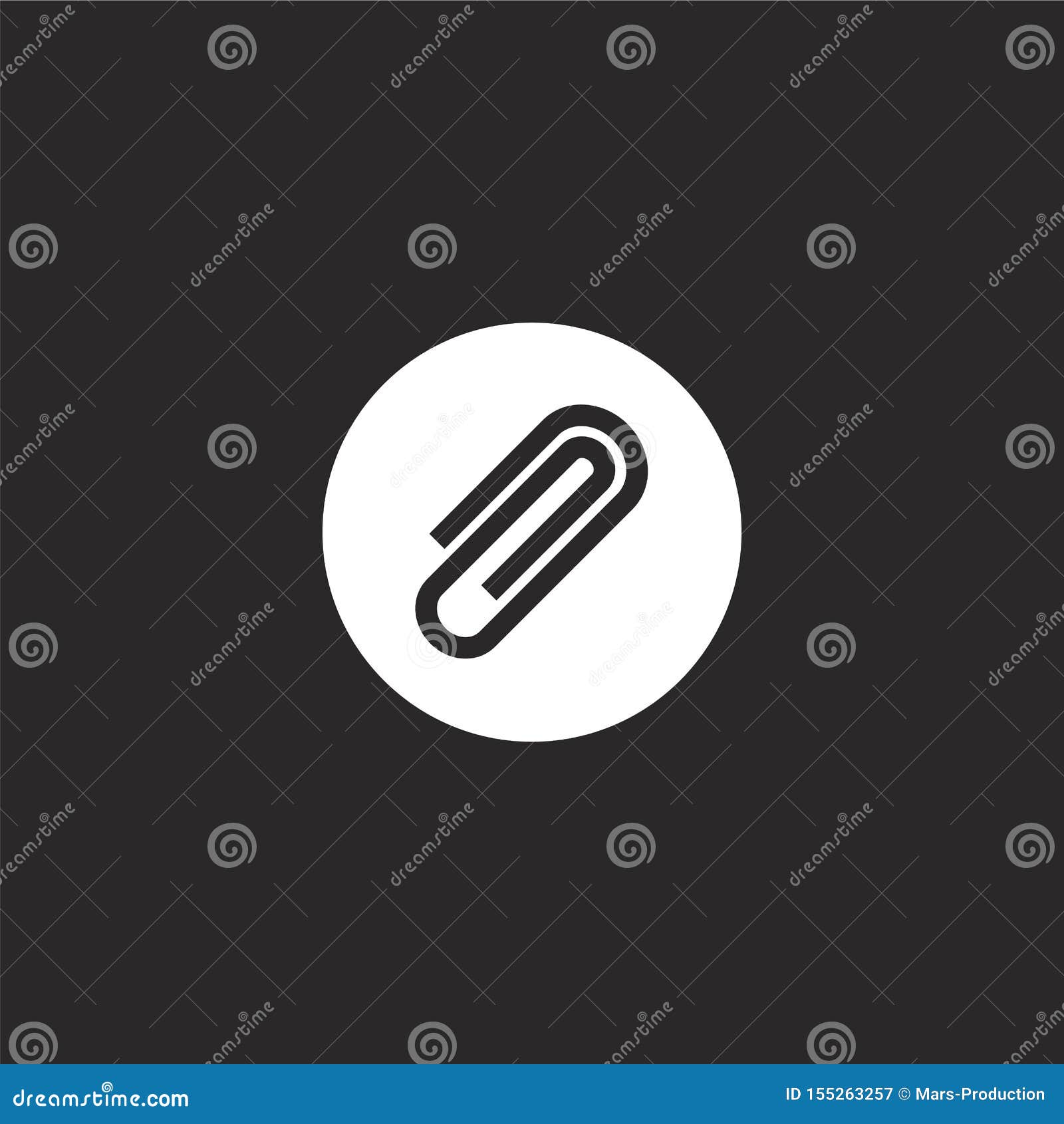 Attachment Icon. Filled Attachment Icon for Website Design and Mobile ...