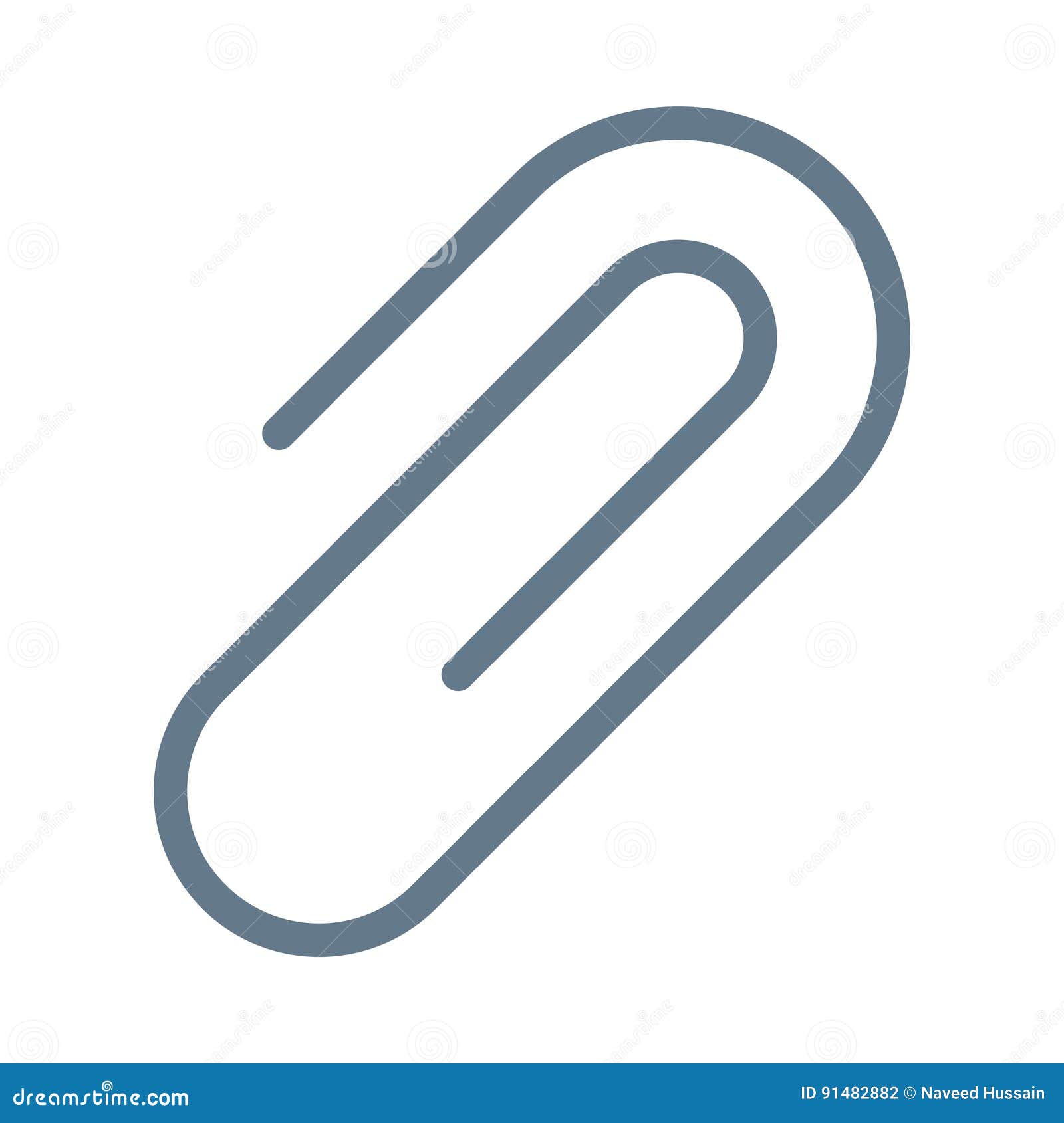 Attachment Icon stock vector. Illustration of clip, vector - 91482882