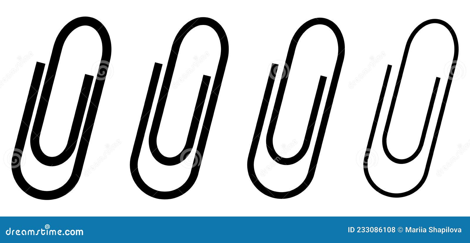 Attachment Icon Set. Paper Clip Icon Stock Vector - Illustration of ...