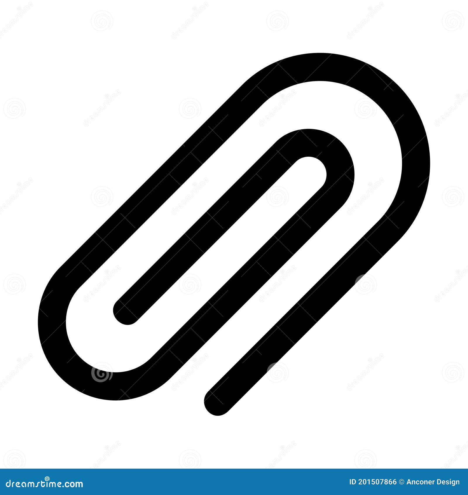 Attachment Icon in Solid Style for Any Projects Stock Vector ...