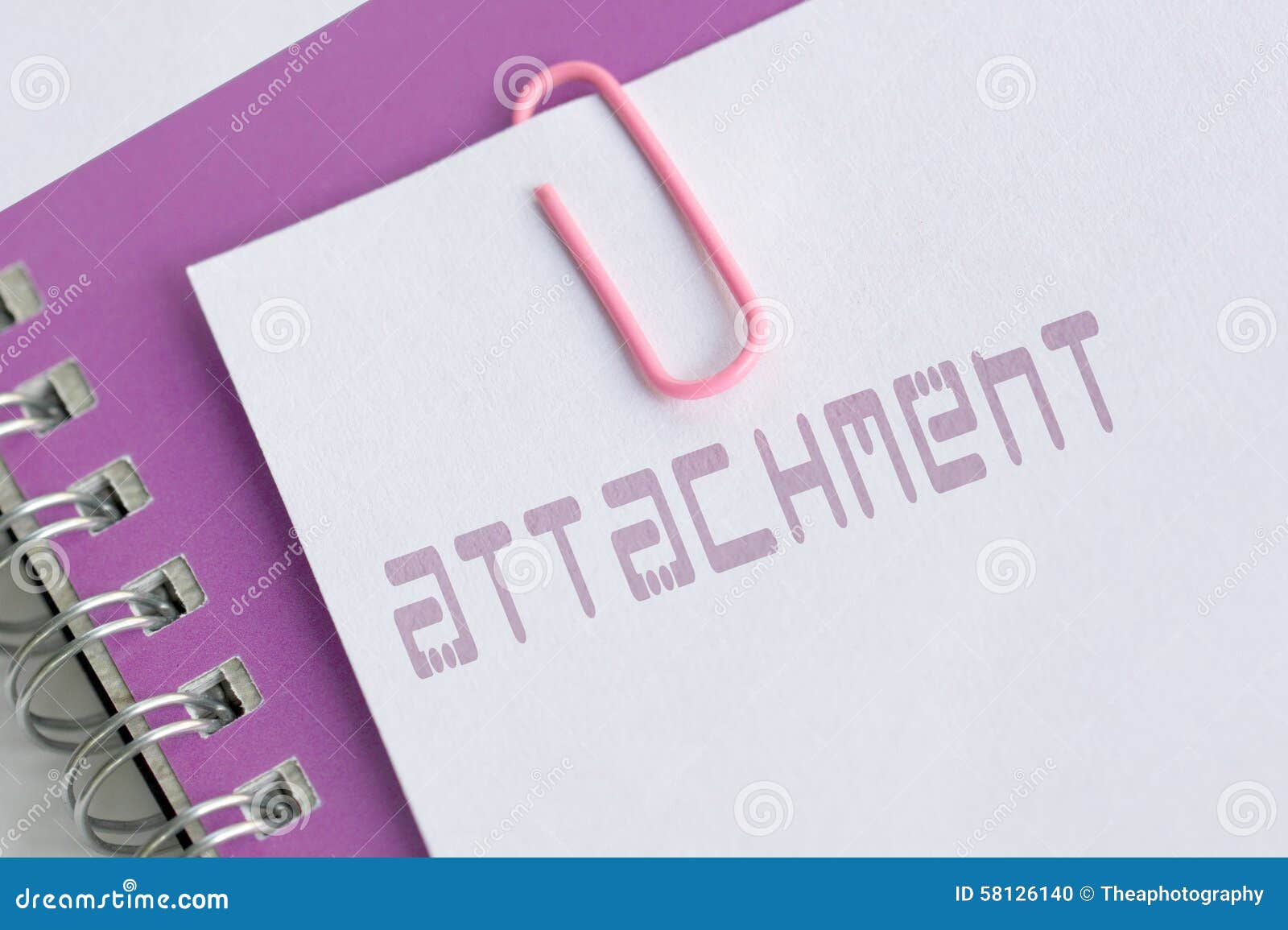 Attachment stock photo. Image of paper, memo, texture - 58126140