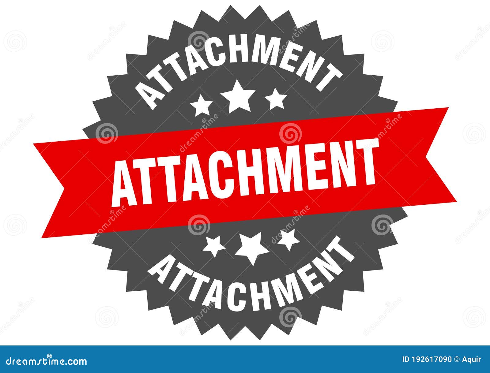 Attachment Sign. Attachment Round Isolated Ribbon Label Stock Vector ...