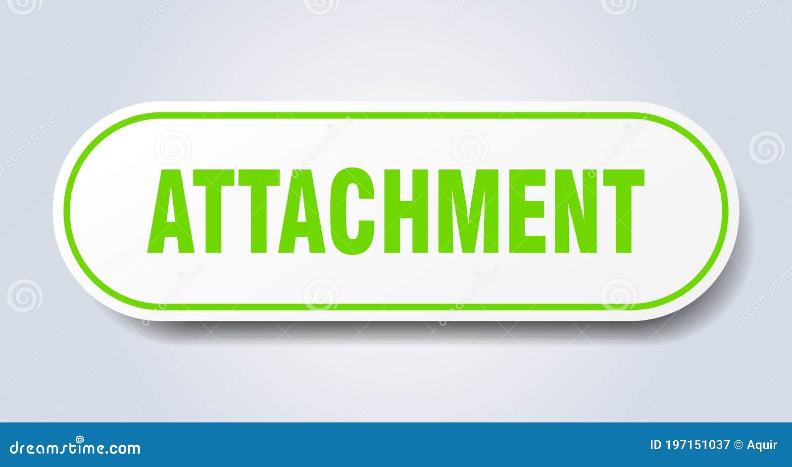 Attachment Sign. Rounded Isolated Button. White Sticker Stock Vector ...
