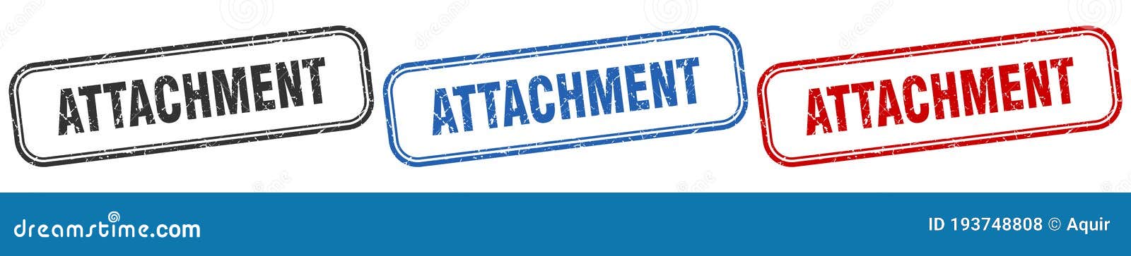 Attachment Square Isolated Sign Set. Attachment Stamp Stock Vector ...