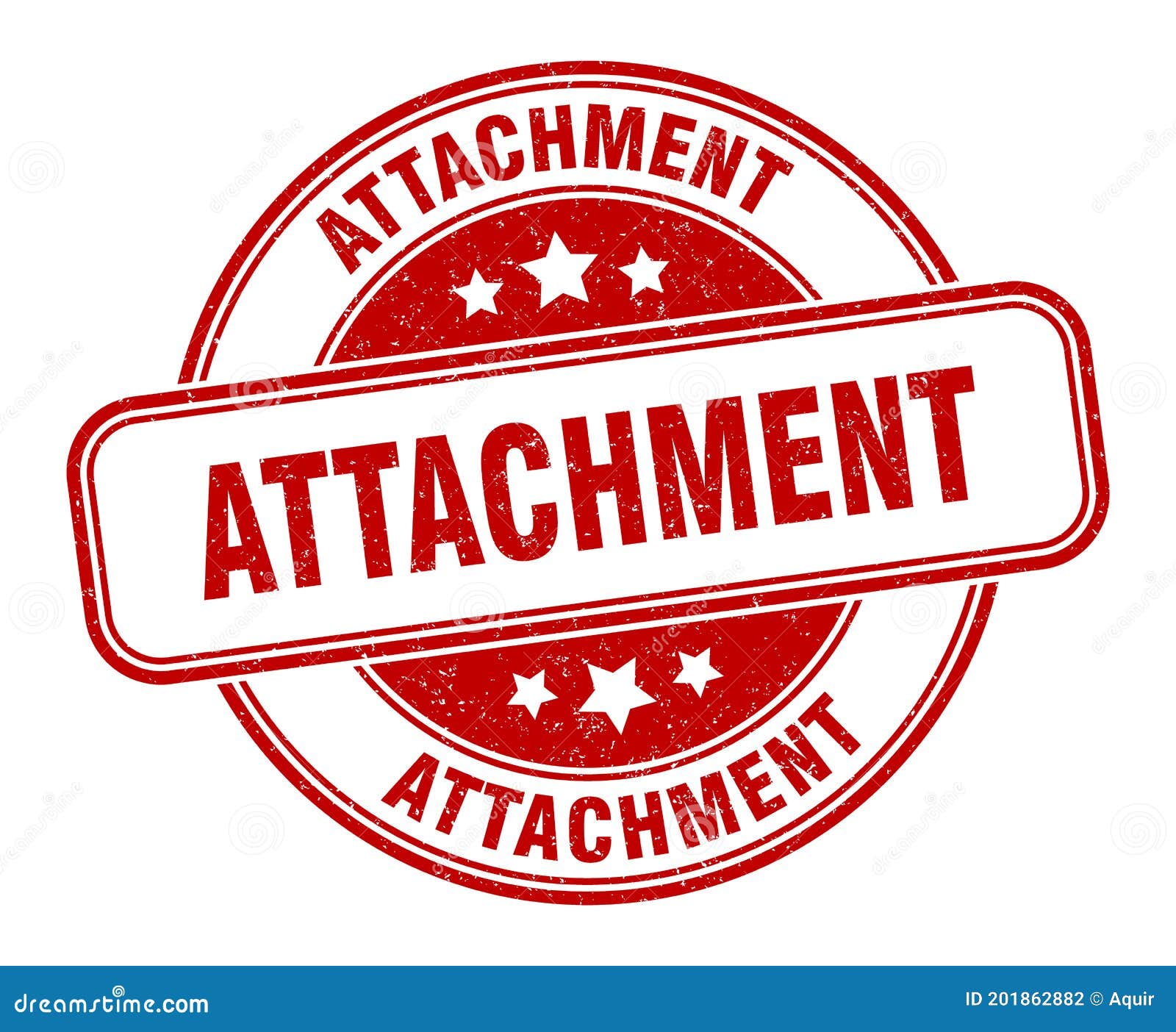 Attachment Stamp. Attachment Label. Round Grunge Sign Stock Vector ...