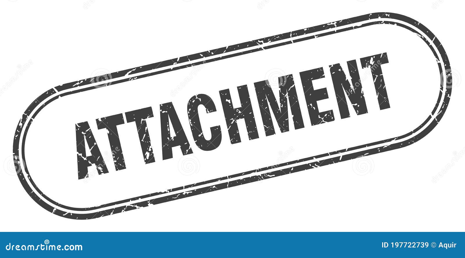 Attachment Stamp. Rounded Grunge Textured Sign. Label Stock Vector ...