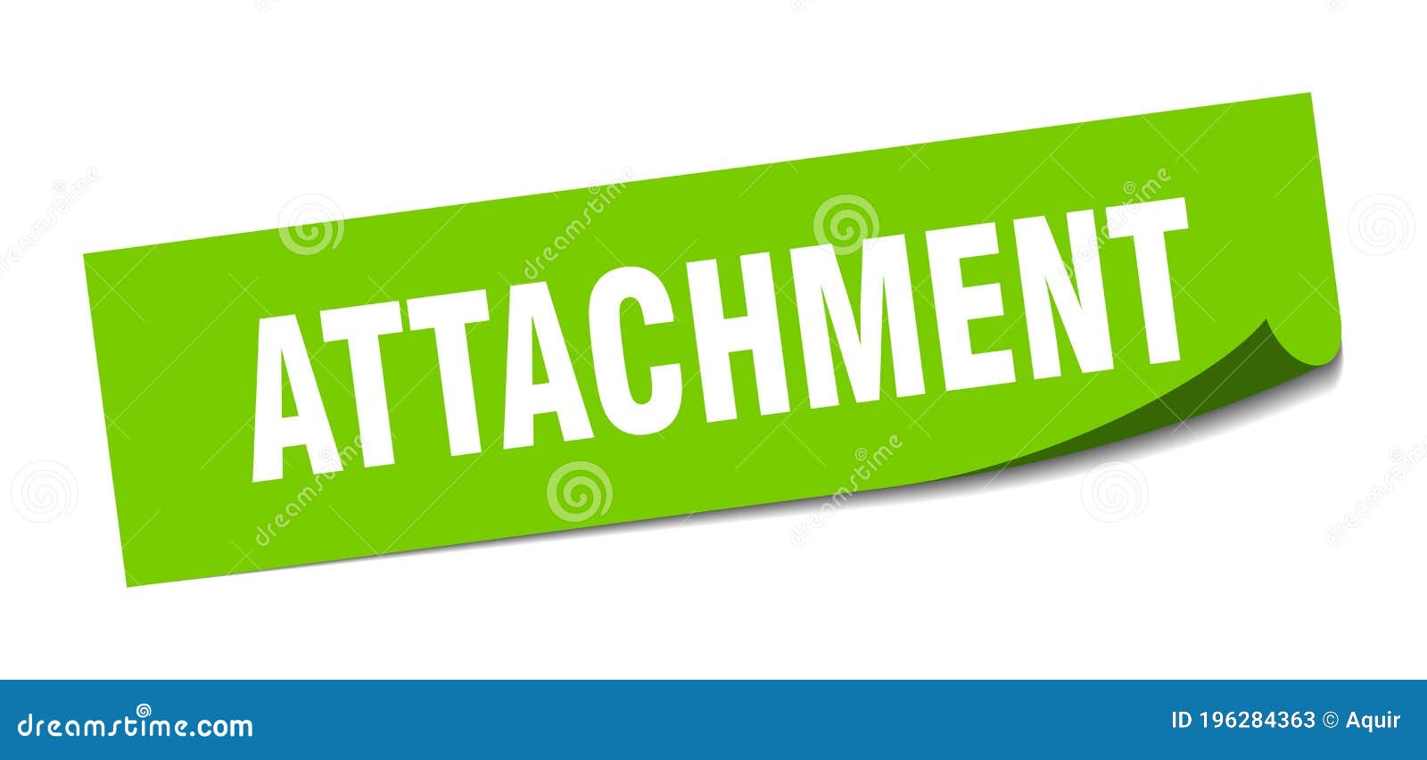 Attachment Sticker. Square Isolated Label Sign. Peeler Stock Vector ...