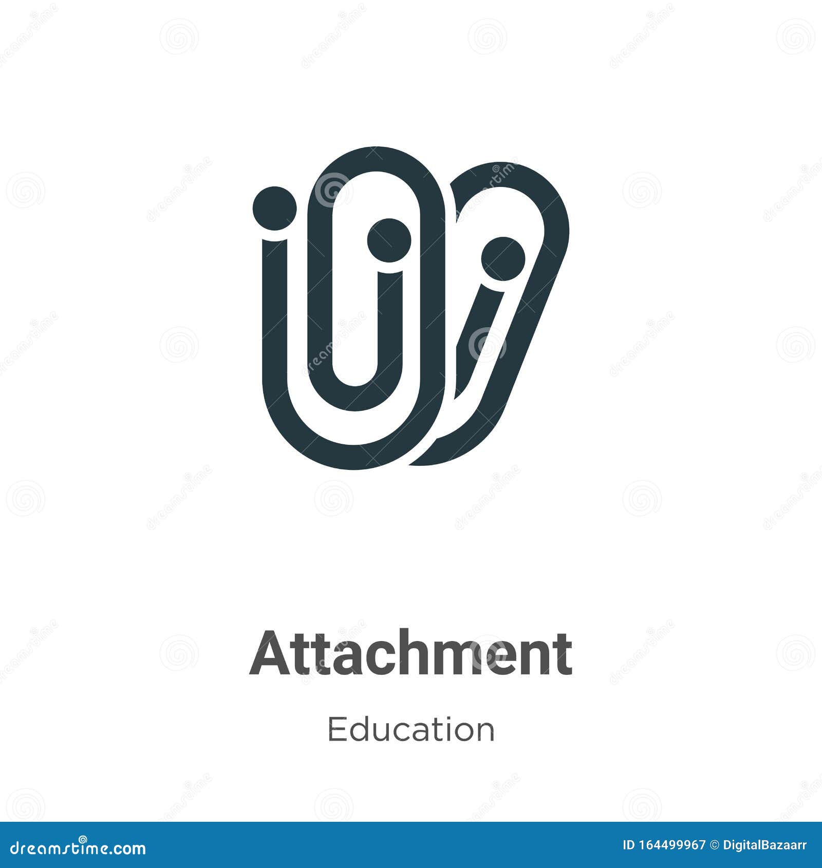 Attachment Vector Icon on White Background. Flat Vector Attachment Icon ...