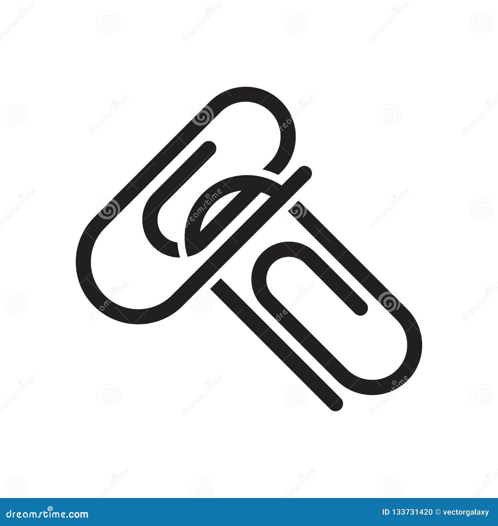 Attachments Icon Vector Sign And Symbol Isolated On White Background ...